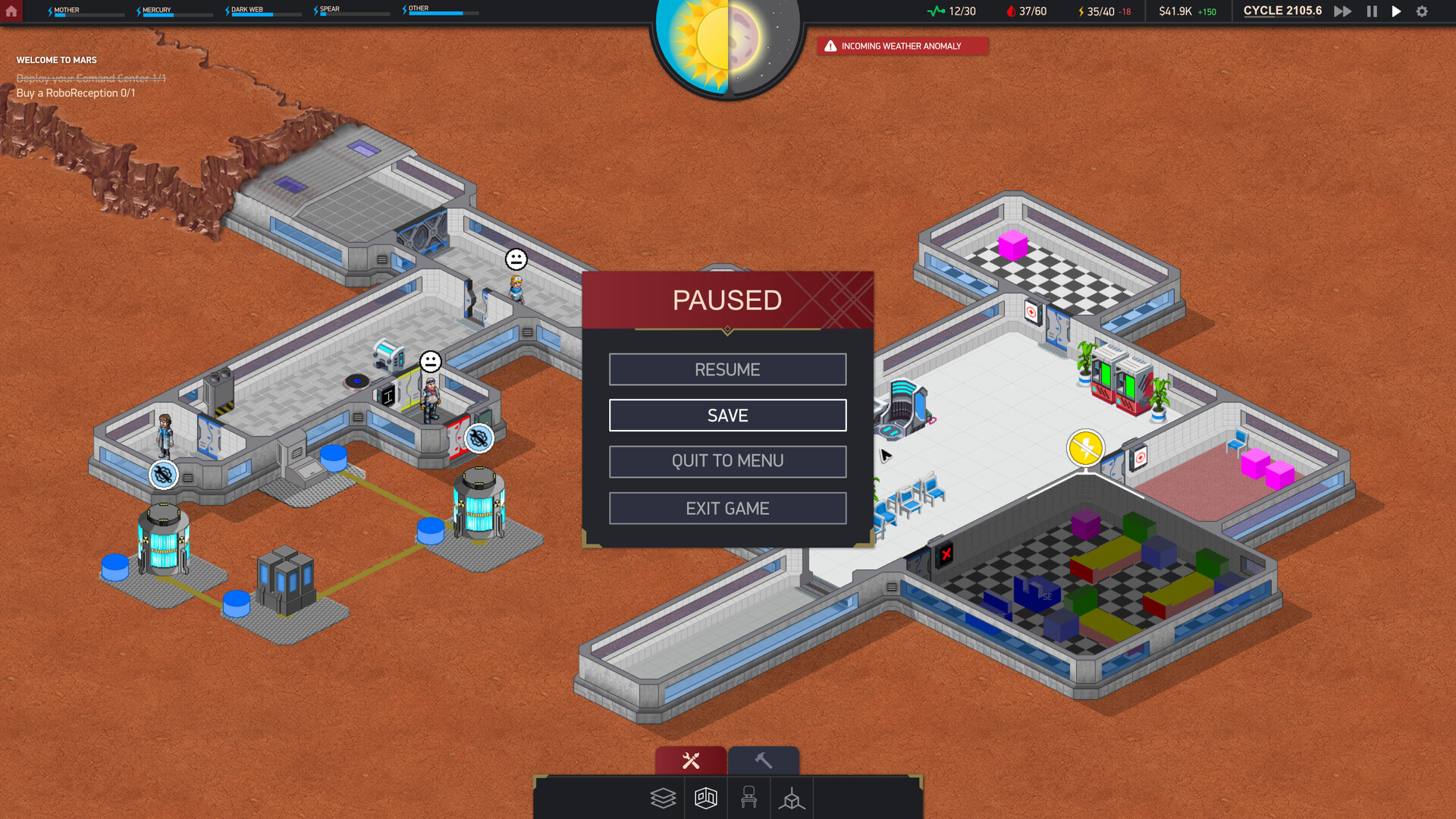ArtStation - New HUD made for a management game on Mars