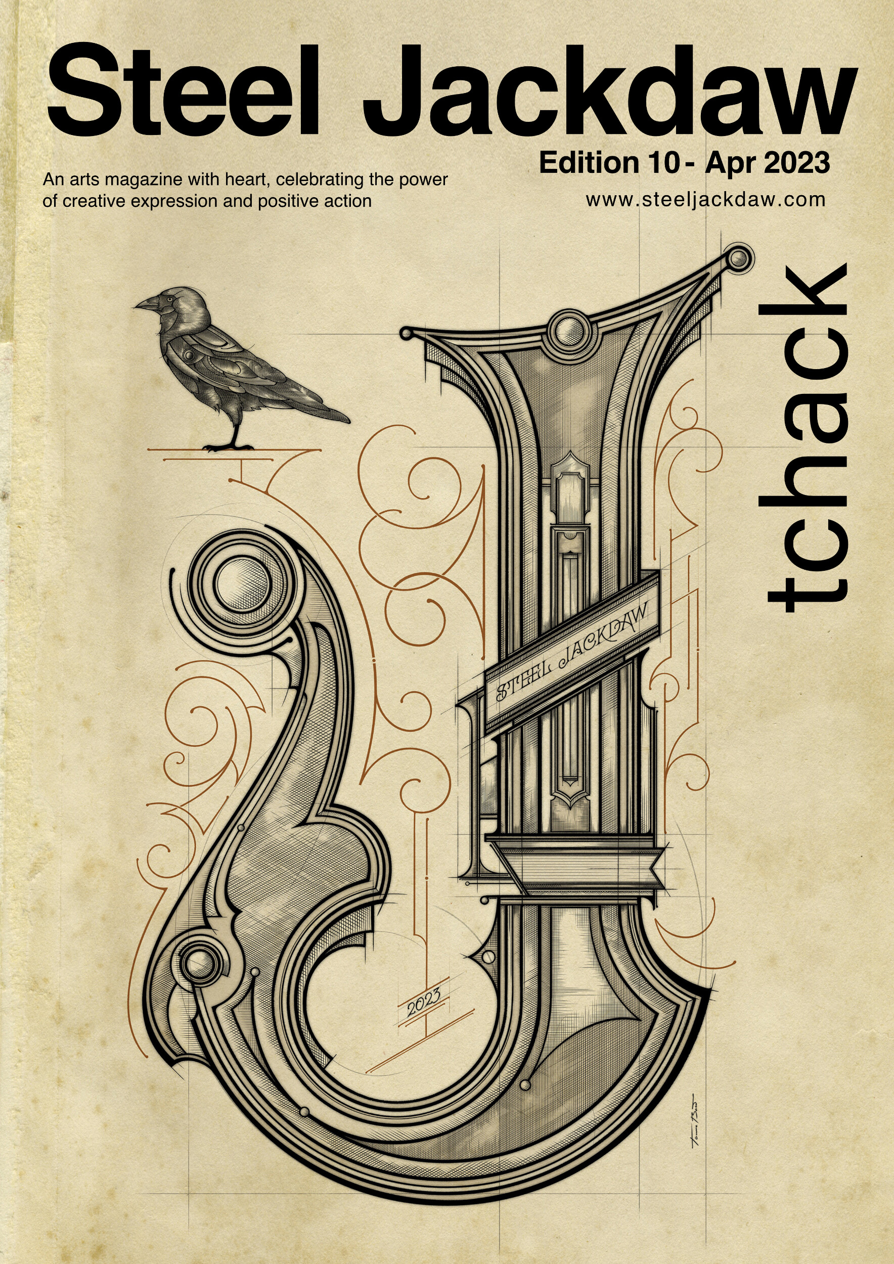 ArtStation - 🇬🇧 J-Lettering | Cover Art for Steel Jackdaw Magazine | № 10