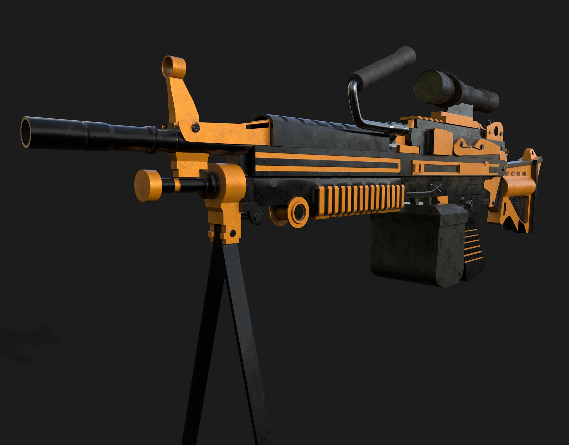 ArtStation - M249 Machine Gun