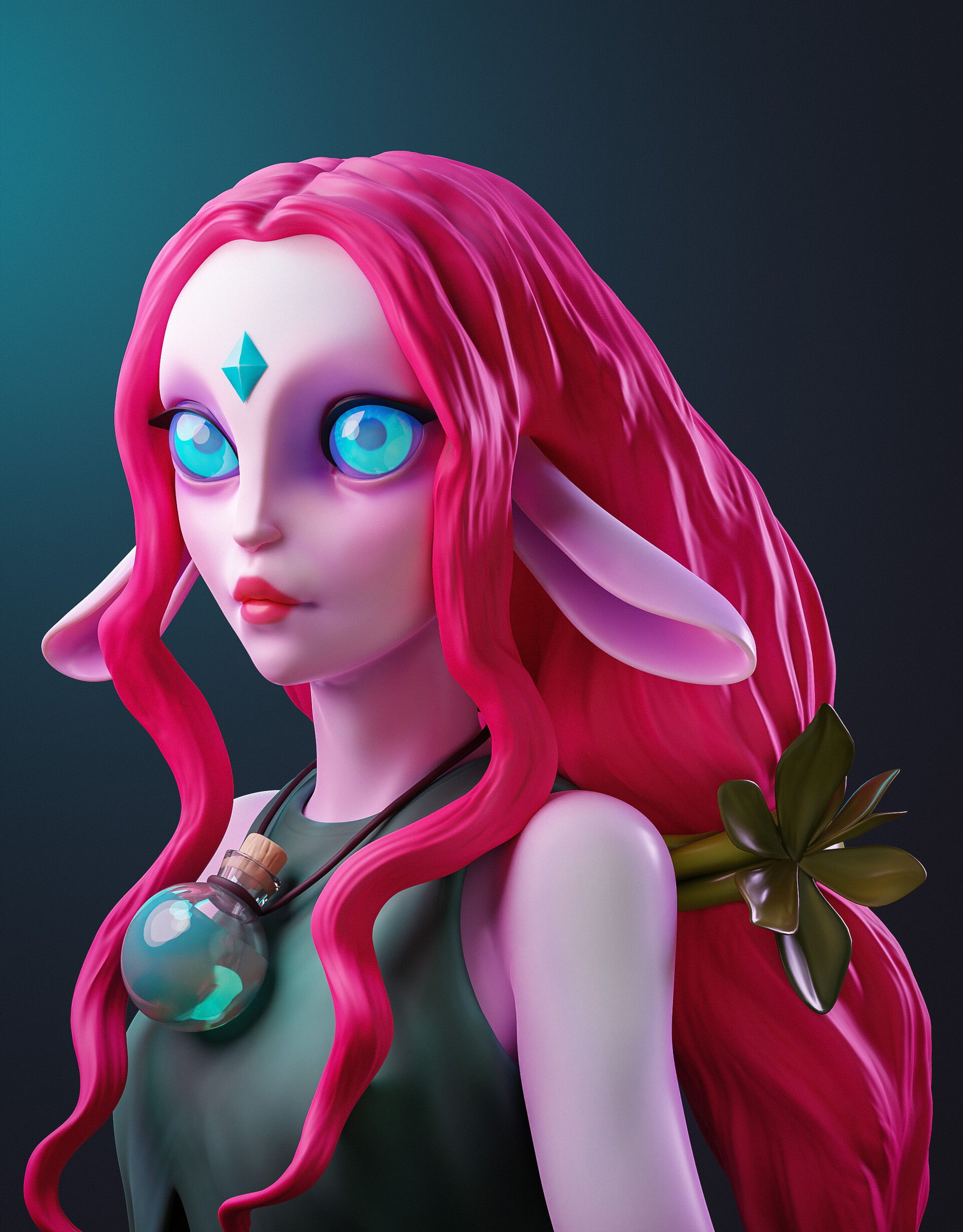 ArtStation - Forest spirit girl