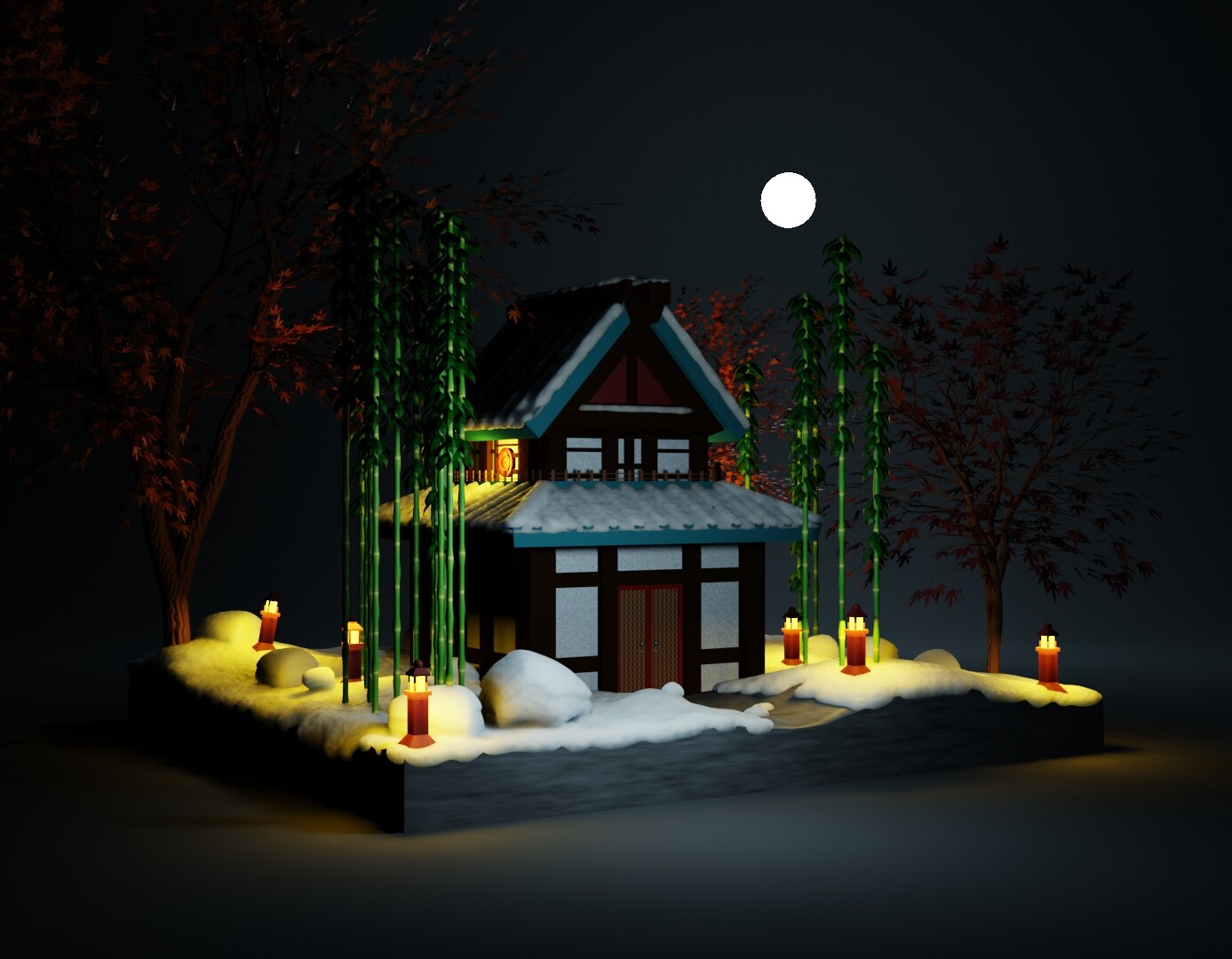 ArtStation - Snowy temple