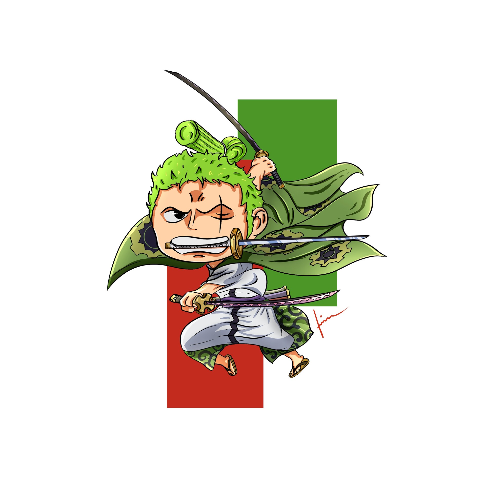 Zoro Chibi Drawing