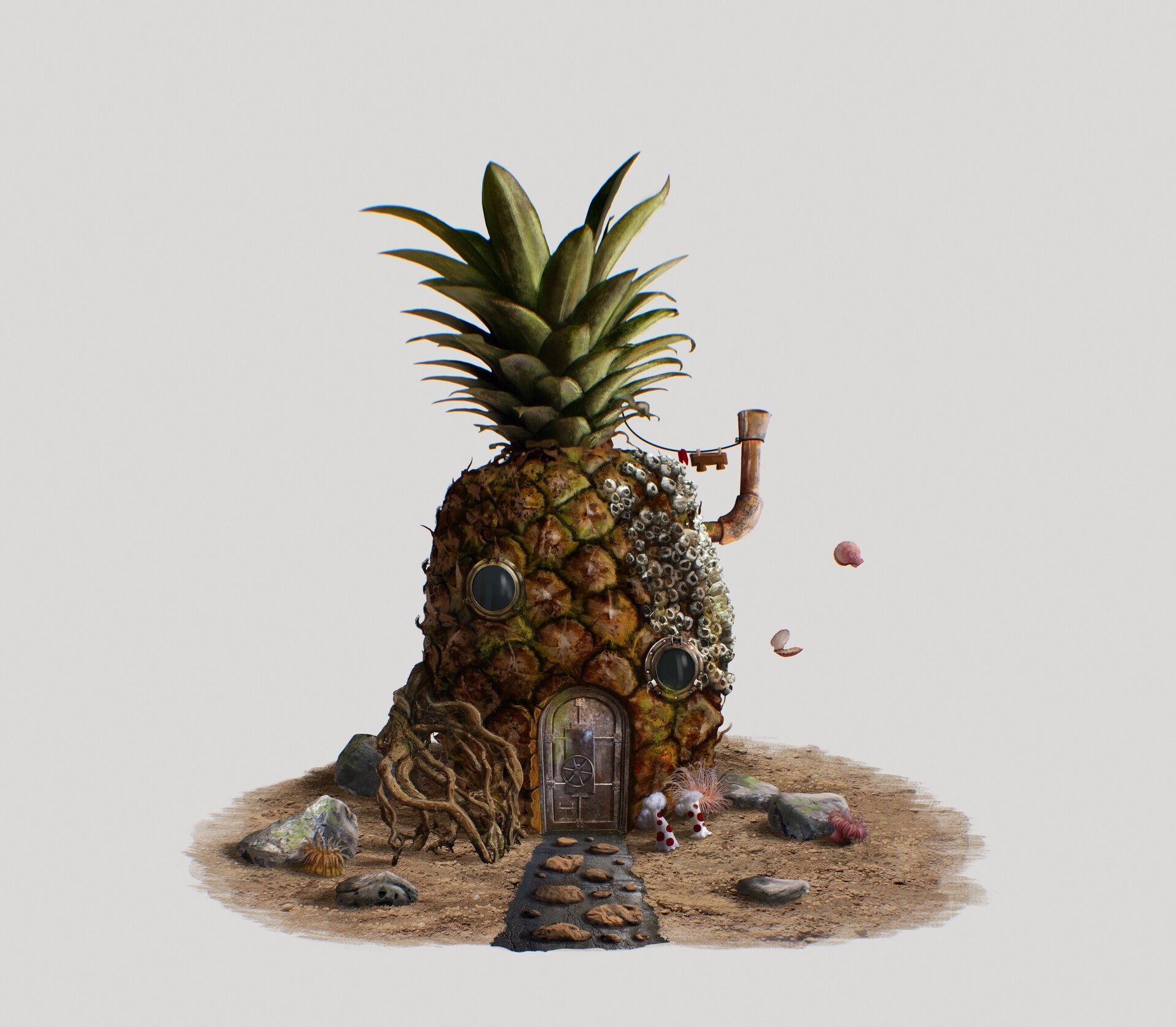 Spongebob Ananas Huis Area X AB0064 SpongeBob Pineapple House Building