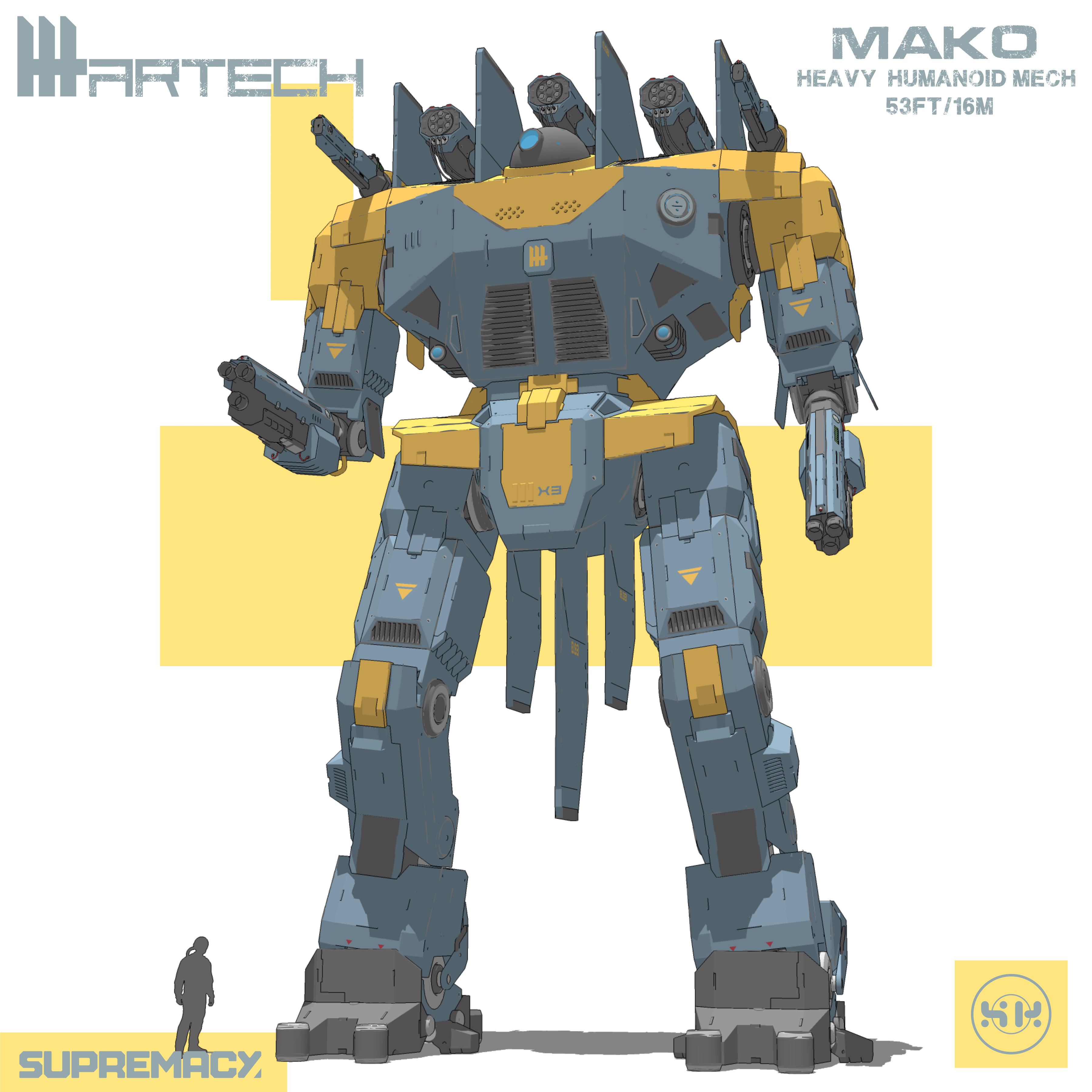 xerokomp.artstation.com - MAKO. Heavy Humanoid Mech