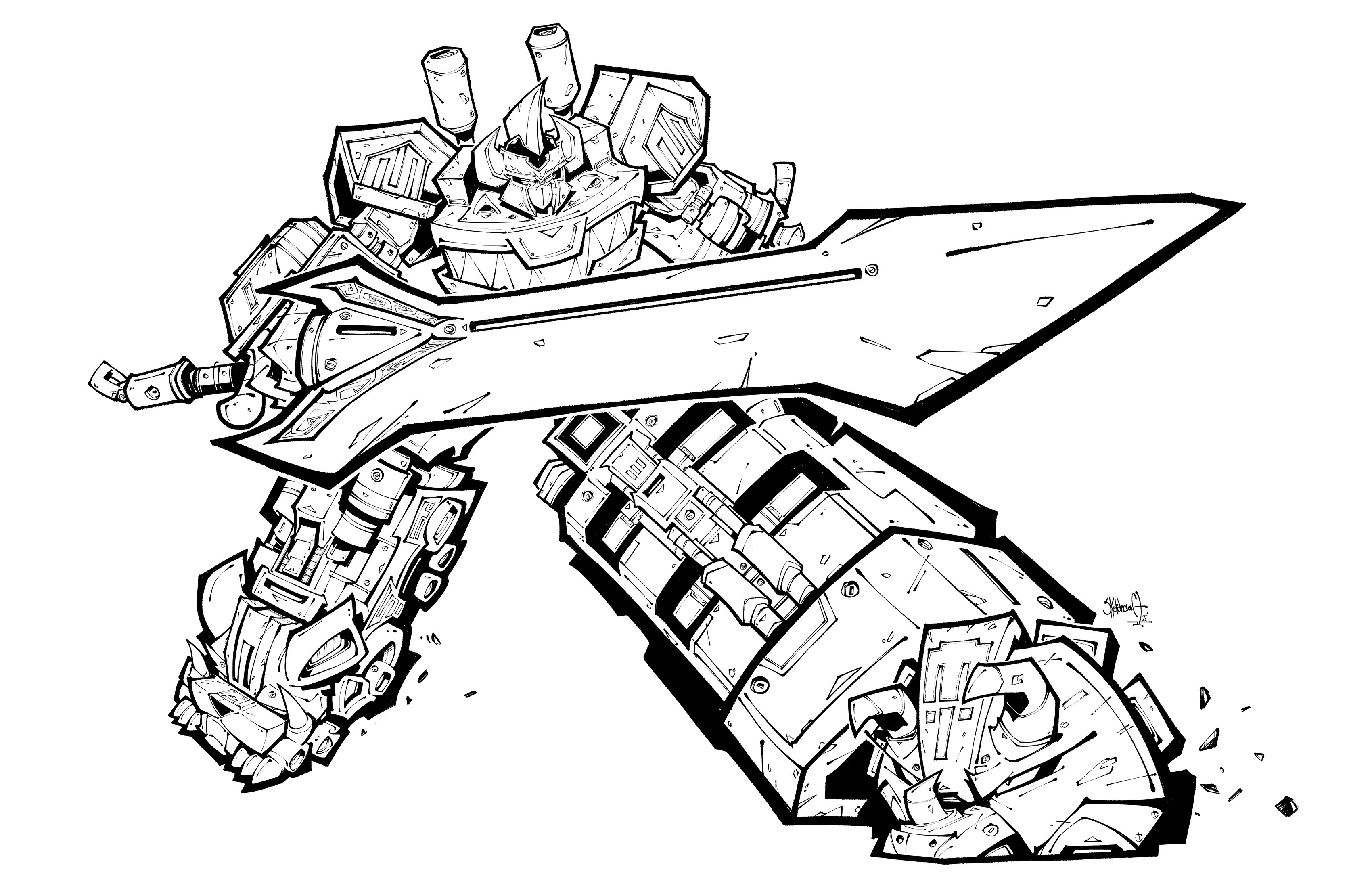 power ranger mega sword coloring pages