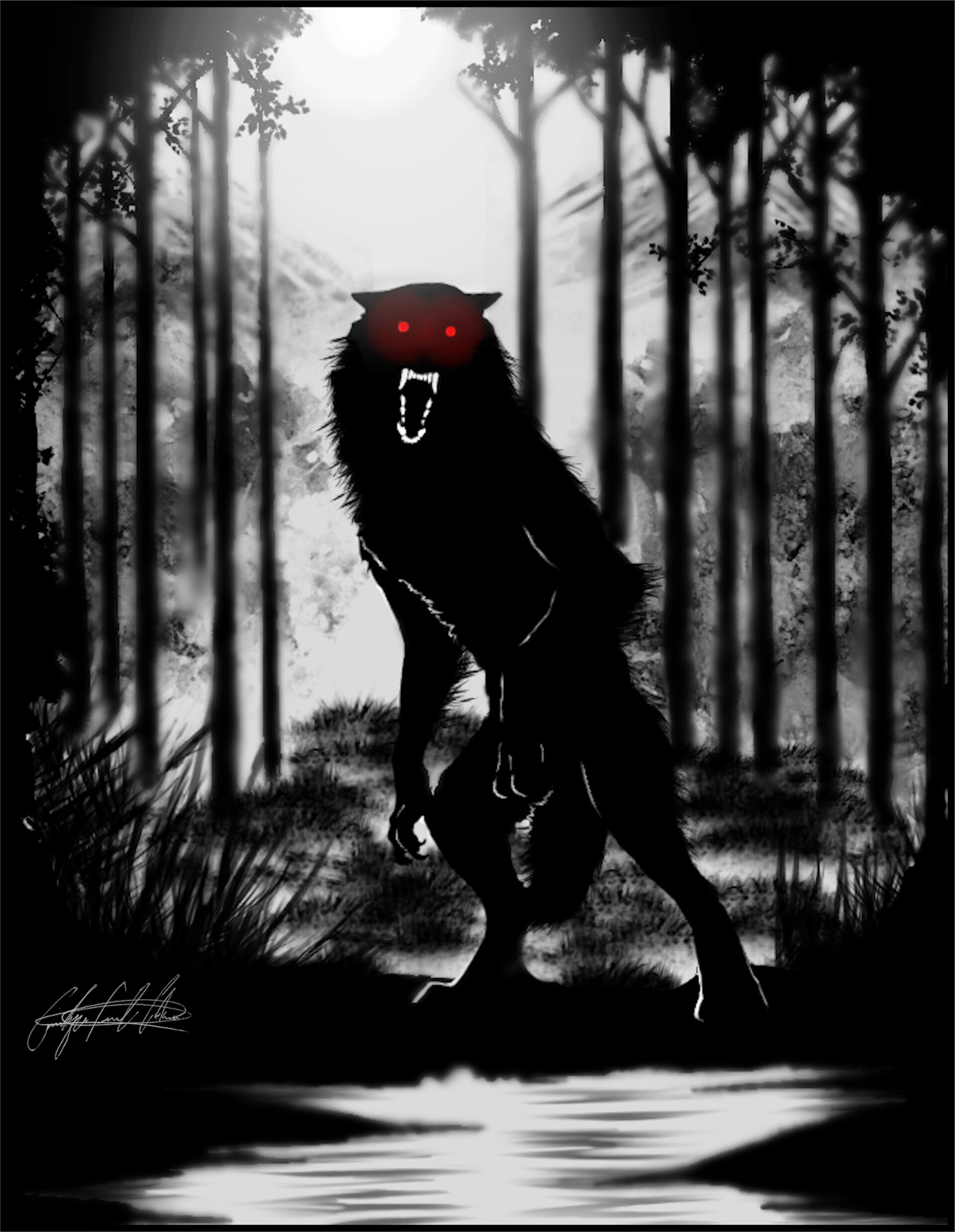 ArtStation - Dark Night Werewolf
