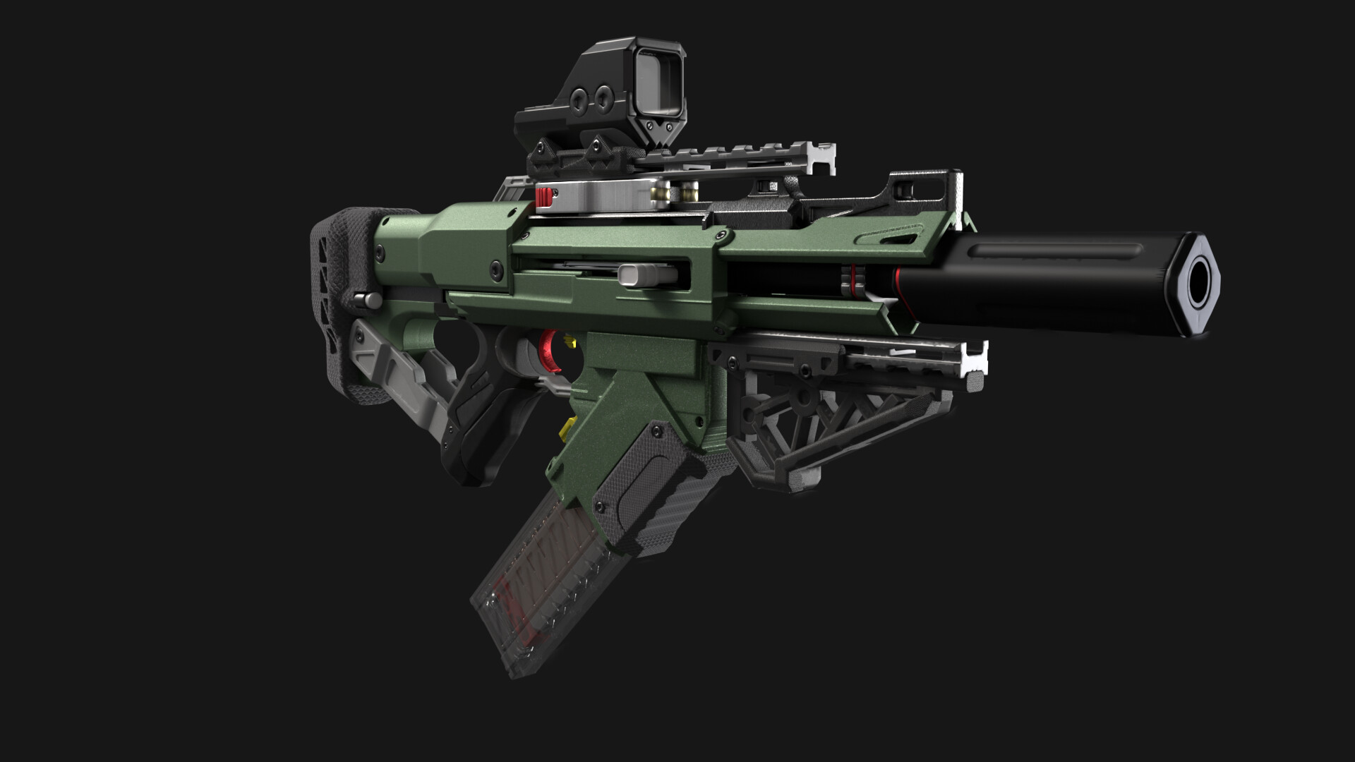 ArtStation - Submachine Gun Angle Mag 001