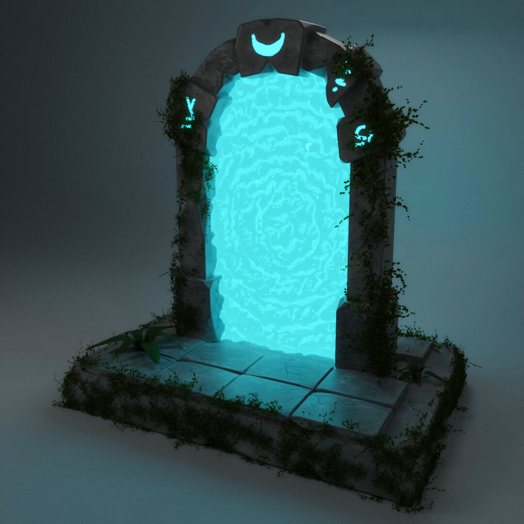 ArtStation - Portal Magic Low Poly (Blender 3D)