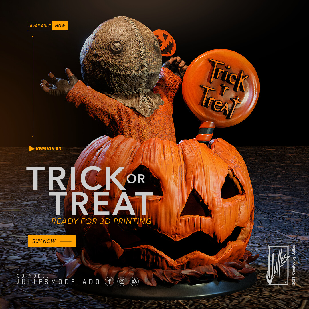 ArtStation - Sam Trick or Treat 3d Print Model