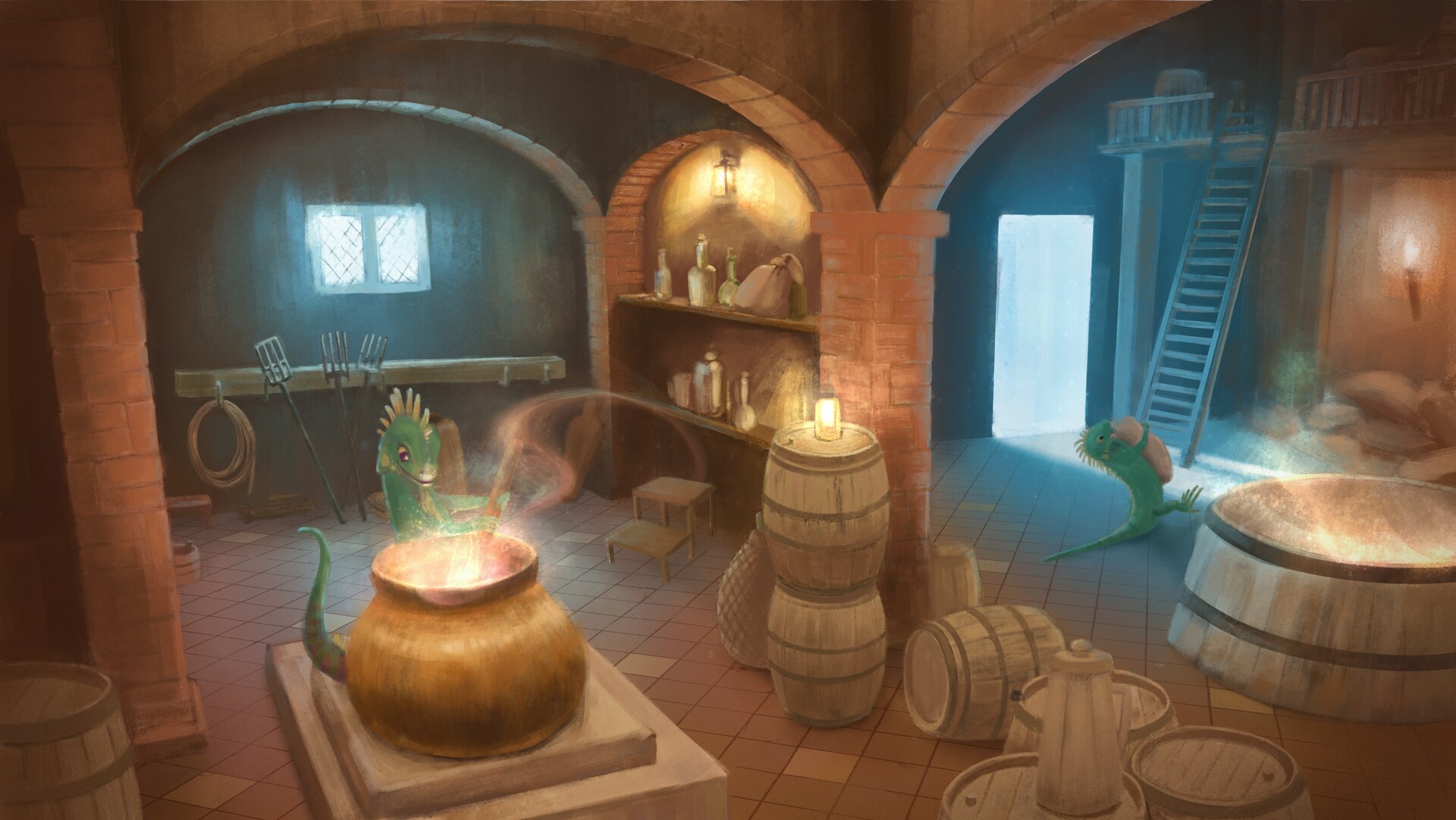 ArtStation - Iguana brewery