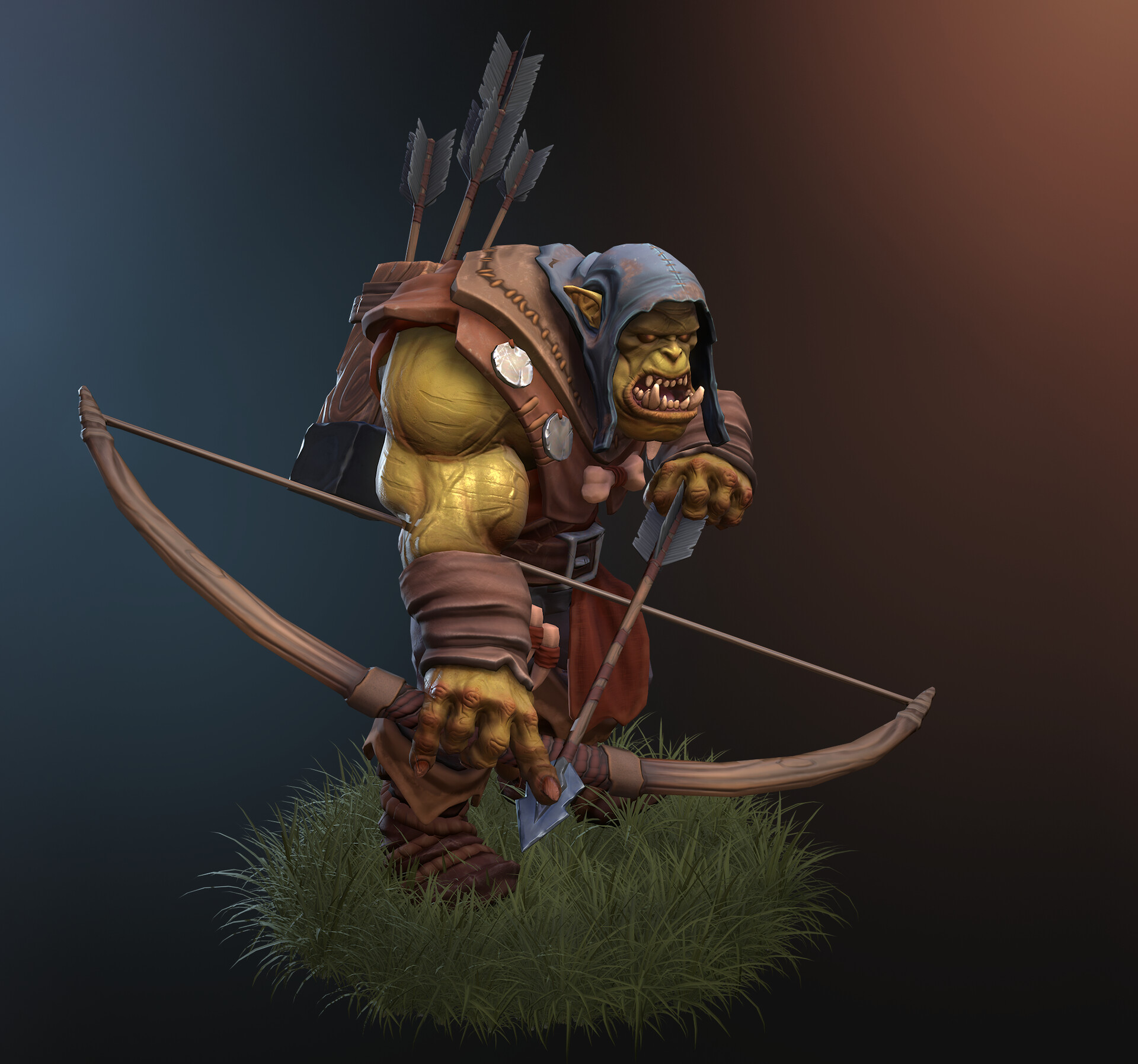 ArtStation - Orc arrer boy based on Adrian Smith's concept