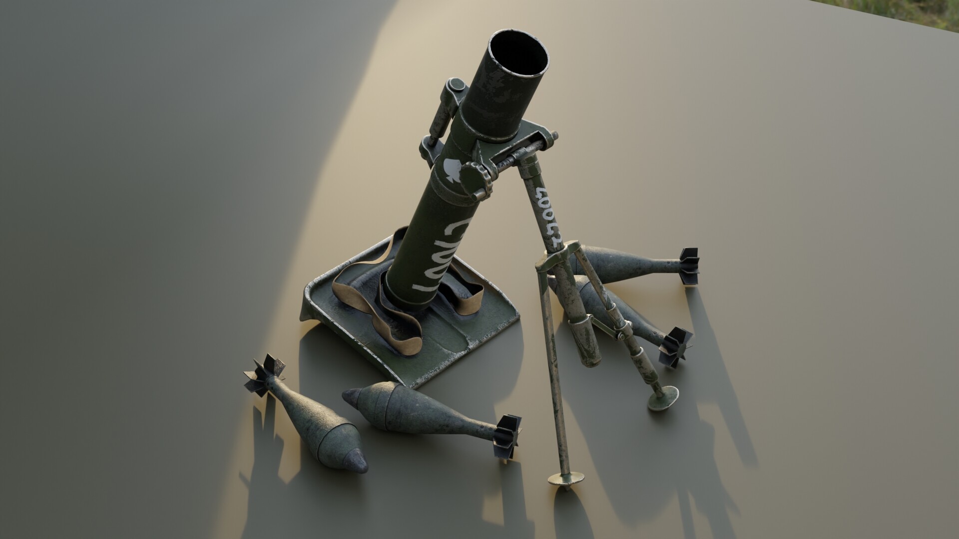 ArtStation - Mortar and Rocket 3D Model