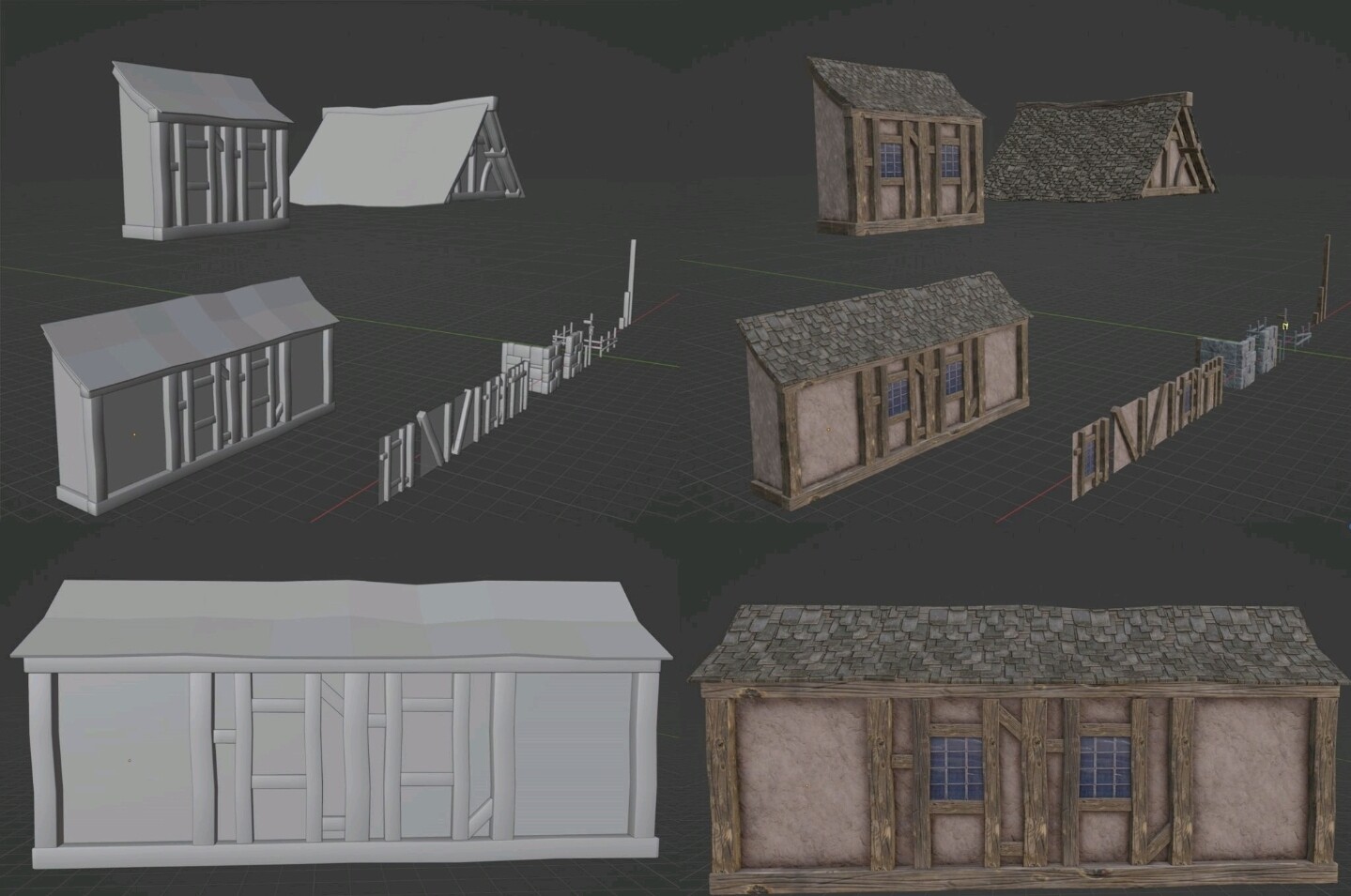 ArtStation - Modular medieval building design