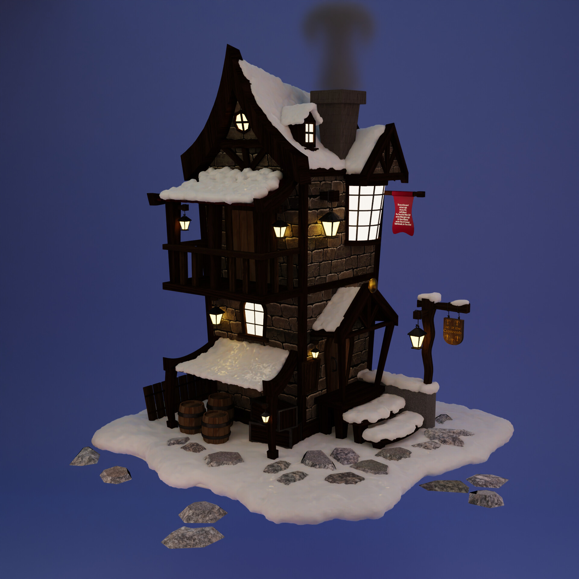 ArtStation - Low-poly tavern