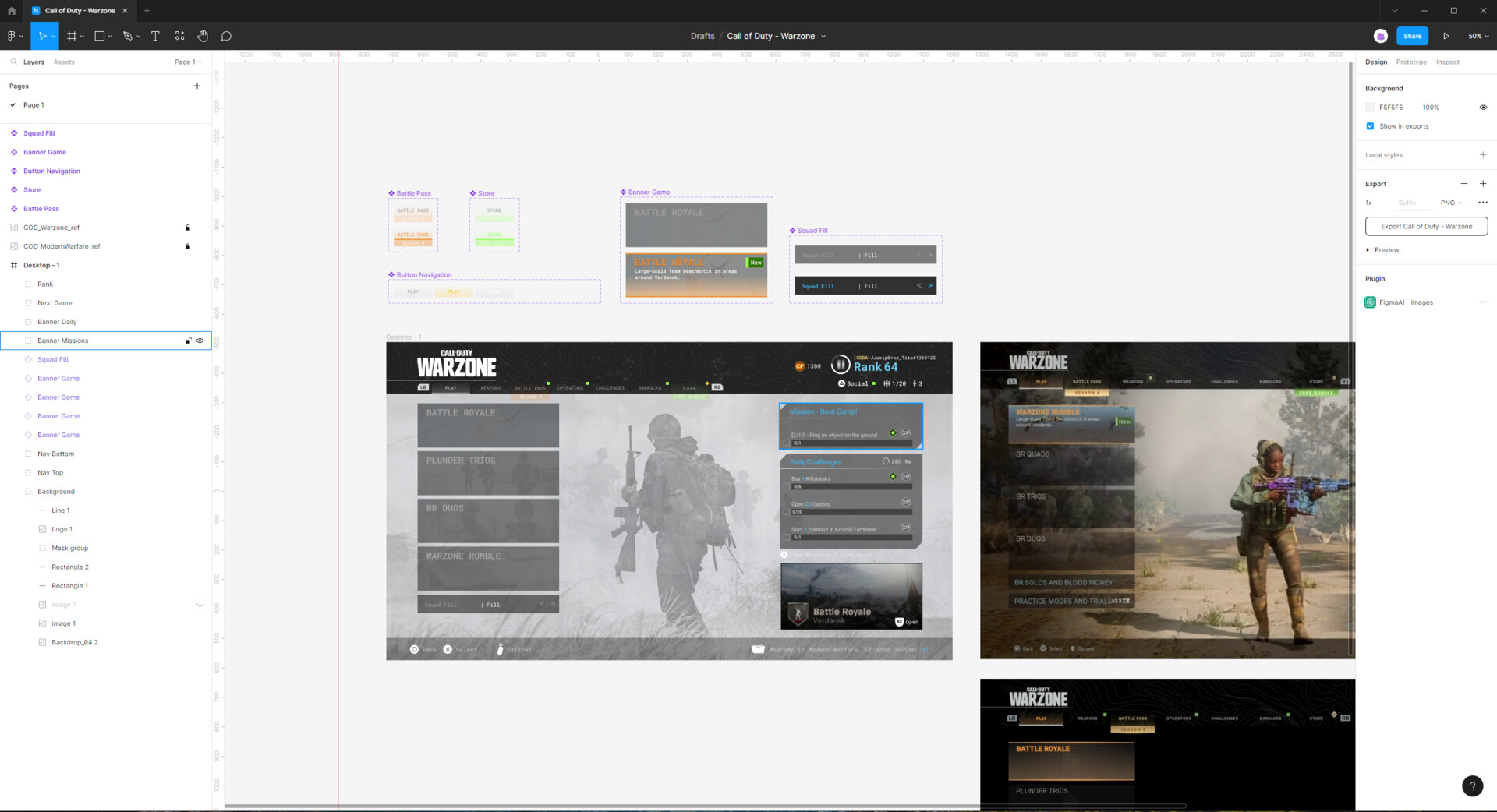 Cassia Design - Figma - Call of Duty Warzone: Exploration