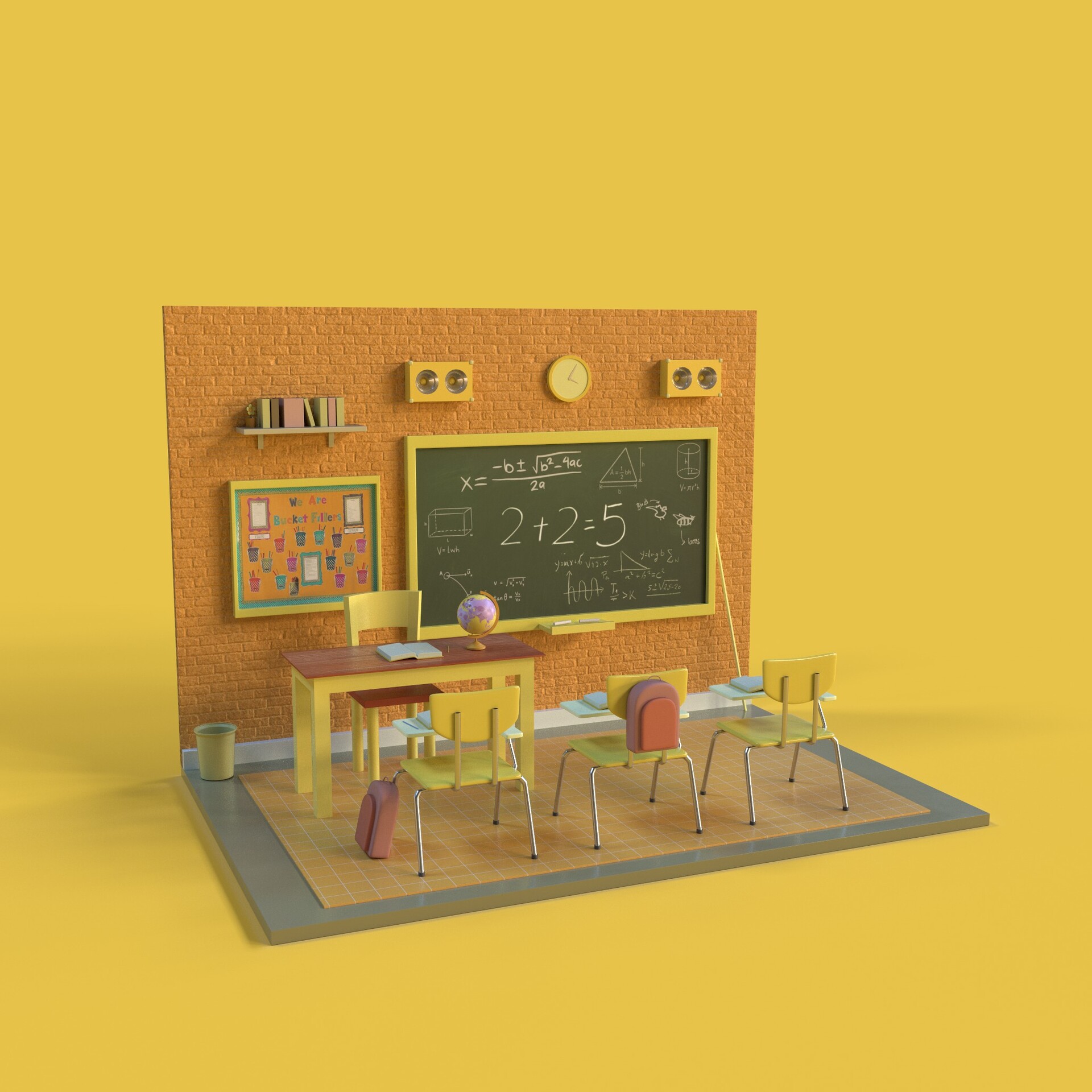 ArtStation - Classroom (3D Model)