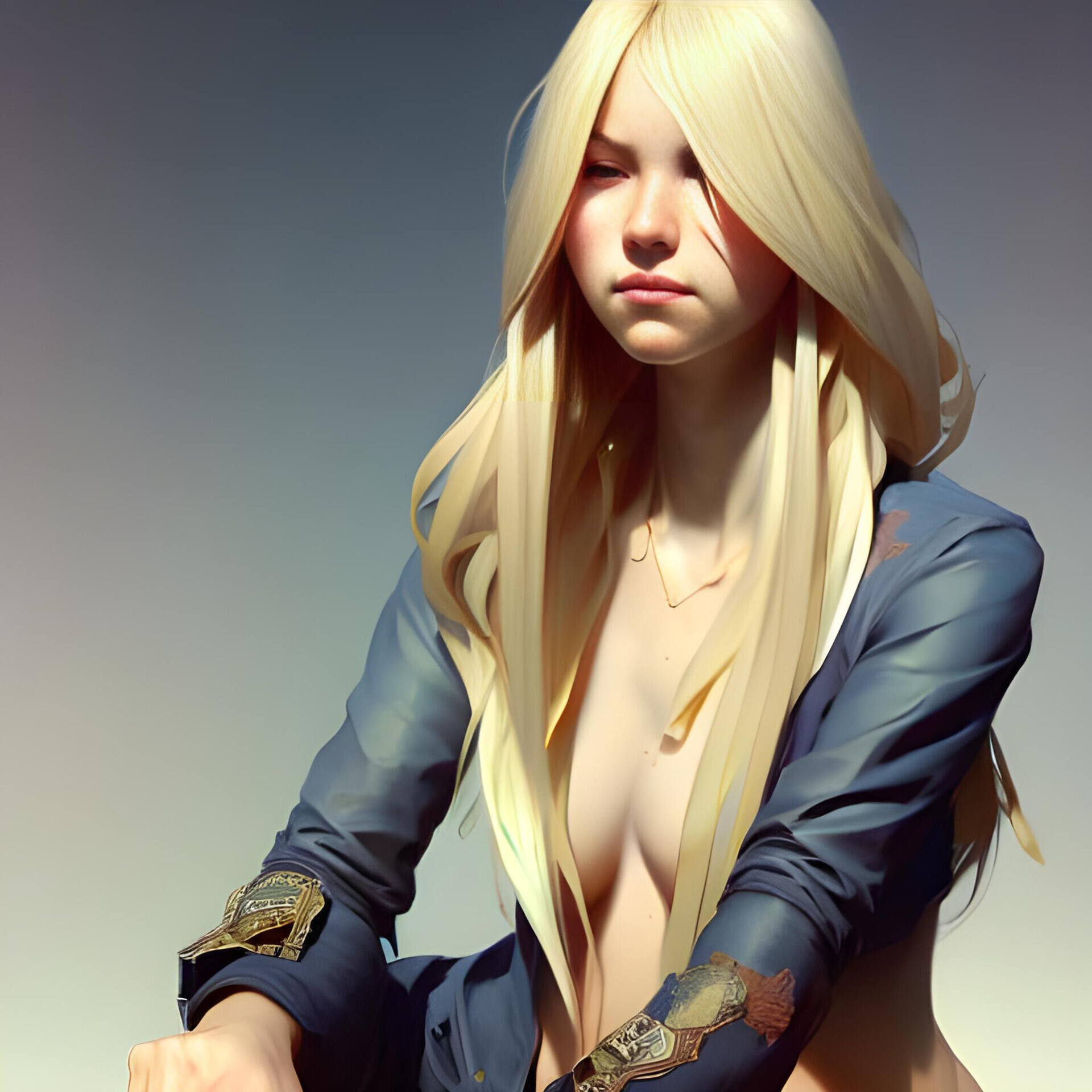 ArtStation - WIP Blonde Girl Cartoon