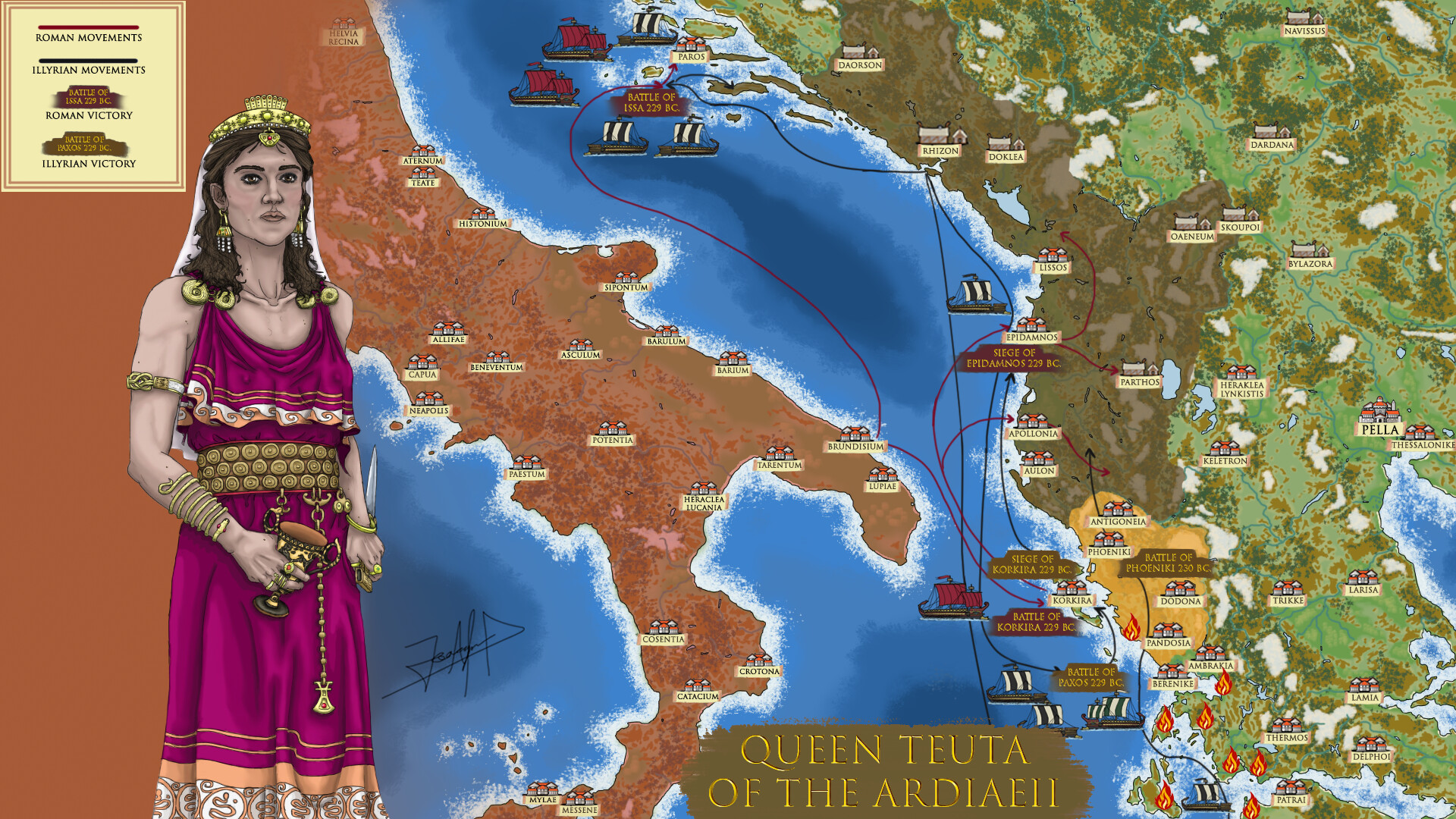 ArtStation - Enemies of Rome - Queen Teuta of the Ardiaeii