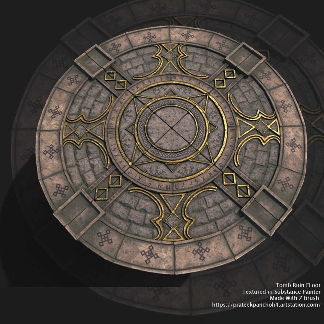 ArtStation - Floor tomb ruins {textured}