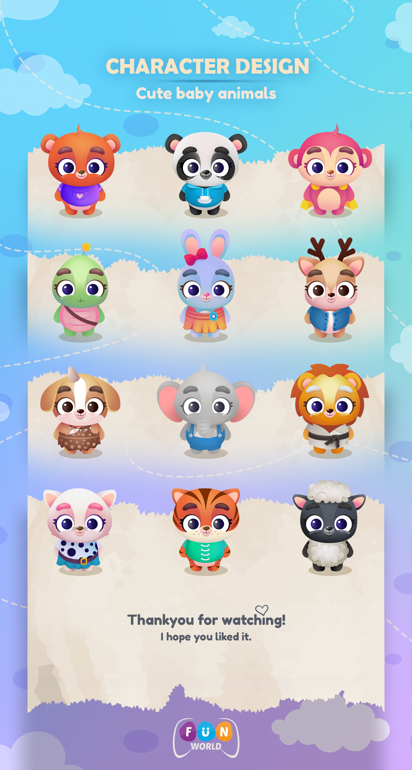 ArtStation - Character design | Cute baby animals