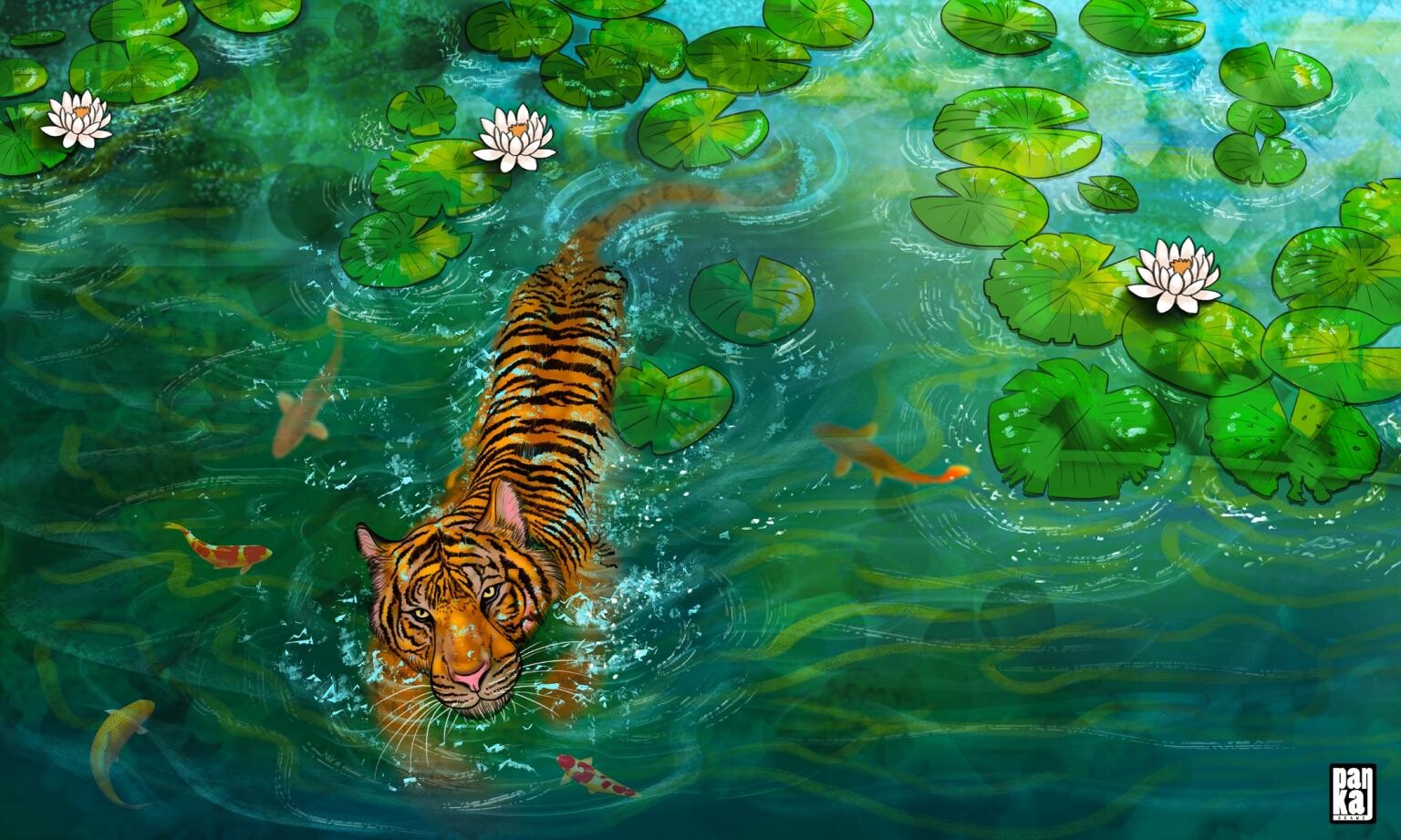 ArtStation - Tiger in Amazon forest