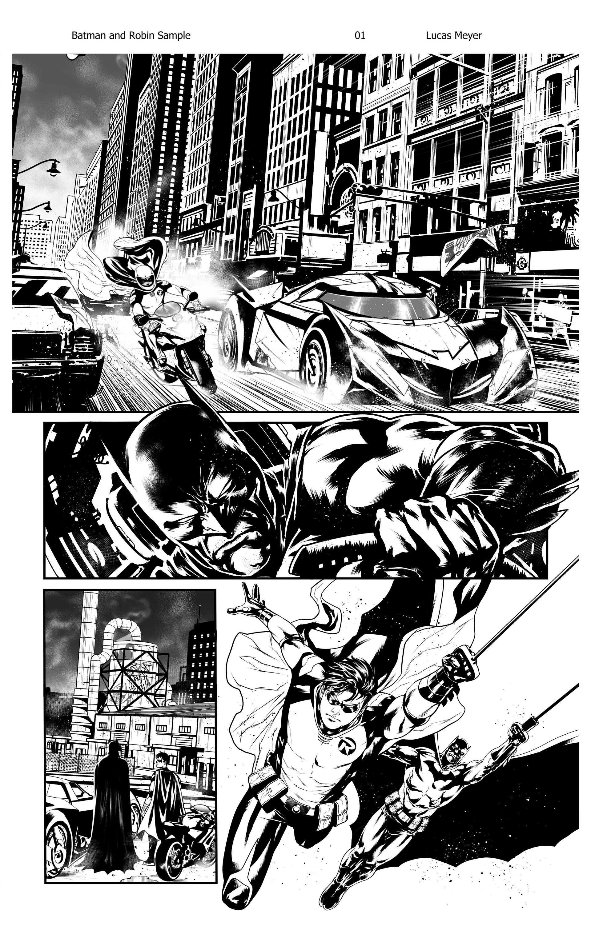 Adriel Dalla Vecchia - Batman PAGES sequence COLORS samples