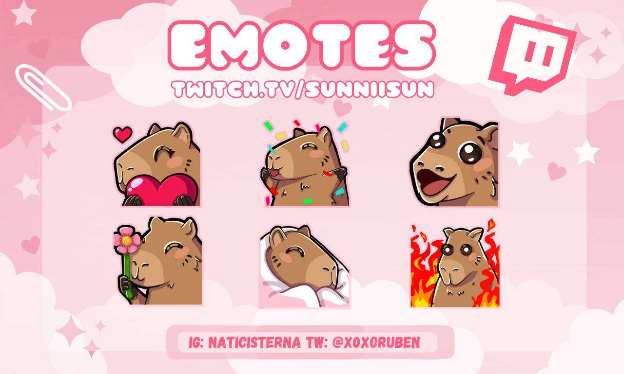 ArtStation - capybaras emotes