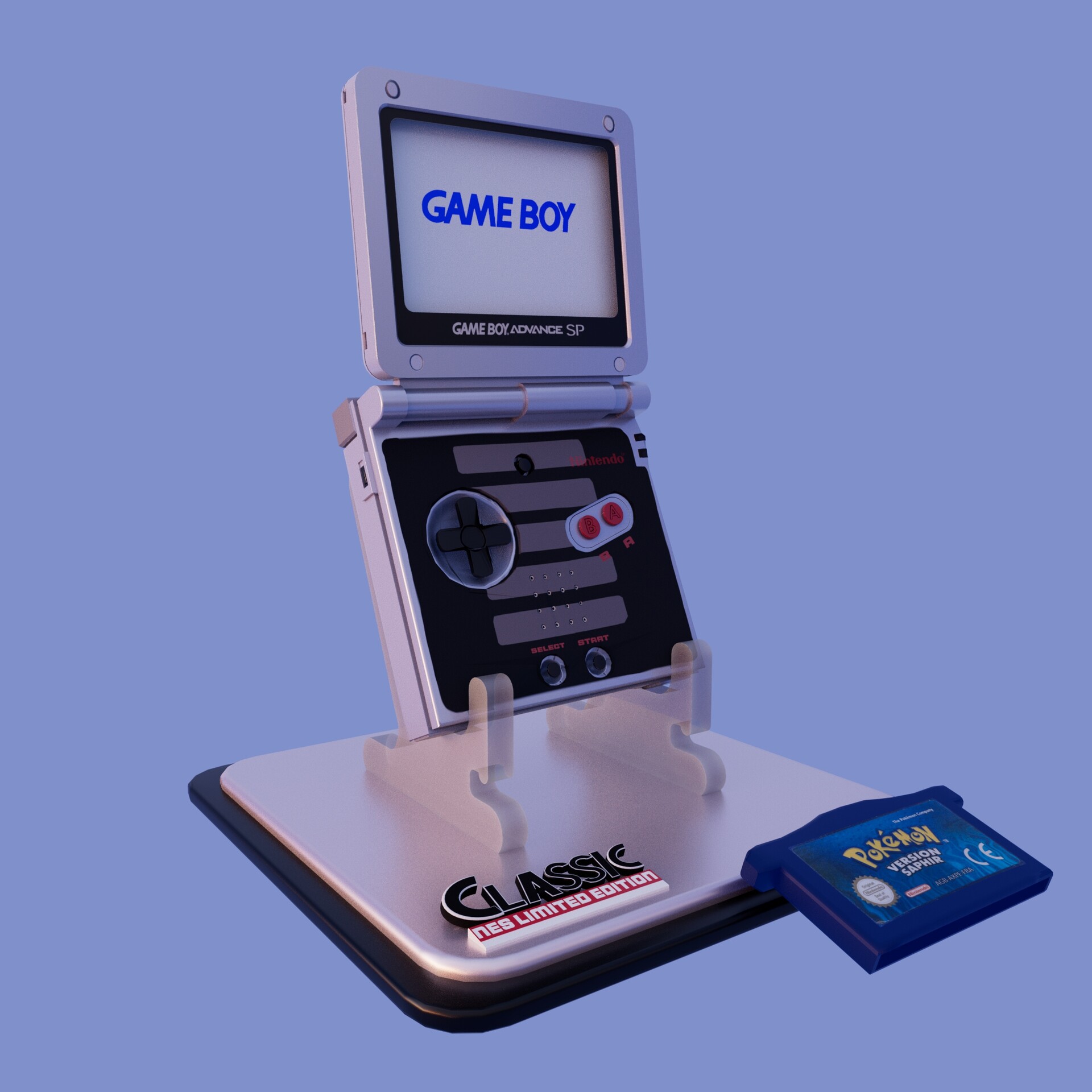 ArtStation - GBA SP Custom Challenge - Djamel Bentayeb
