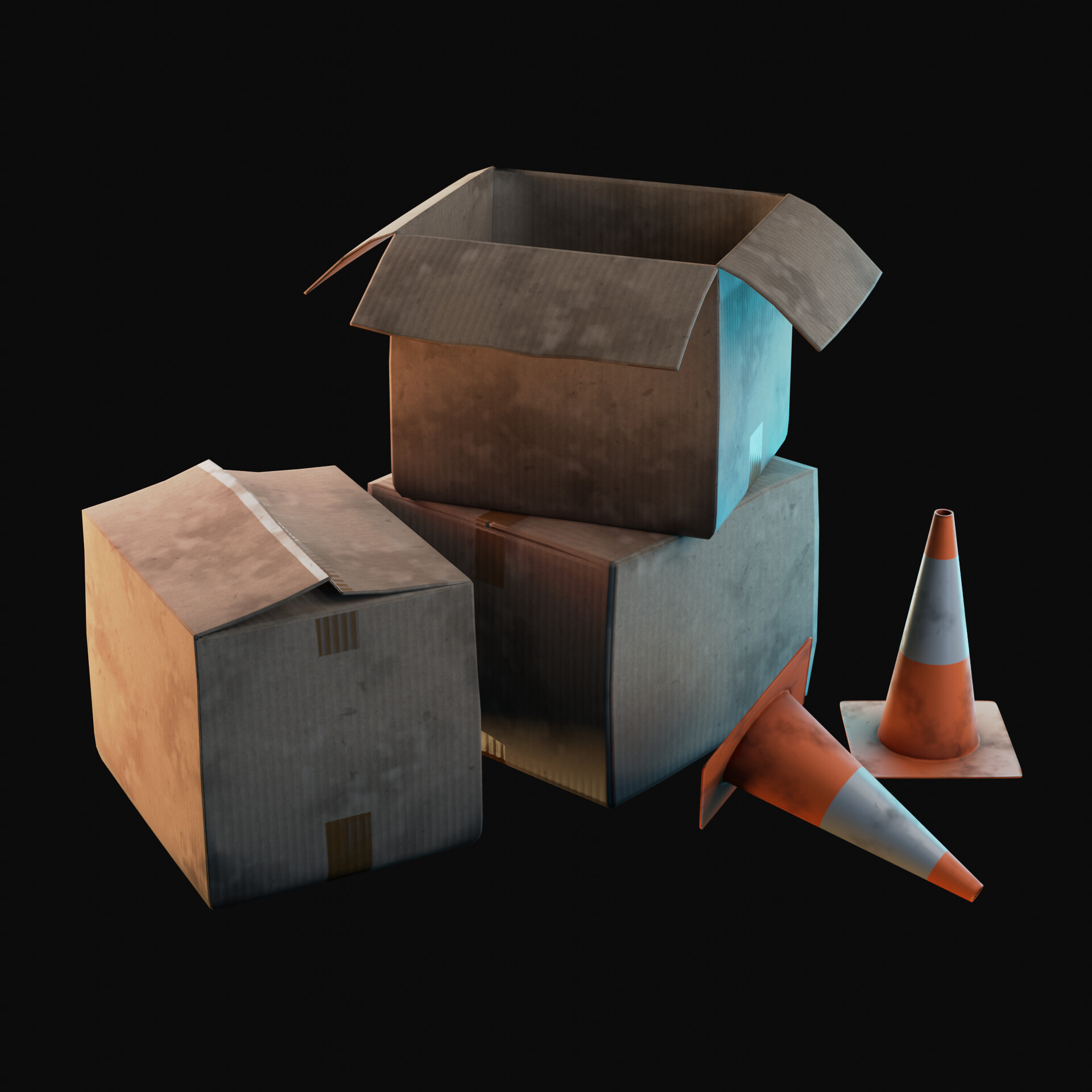 ArtStation - Box and Cone