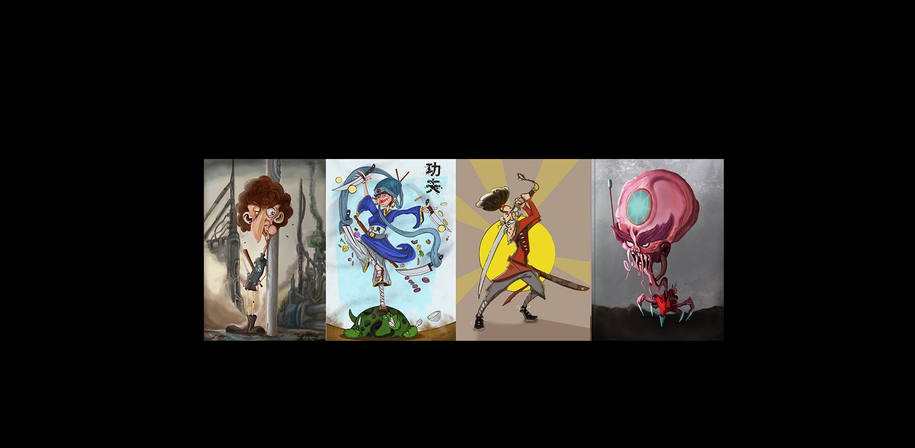 ArtStation - Post apocalyptic guys ,Samurai ,kung fu MasterChef,Alien ...