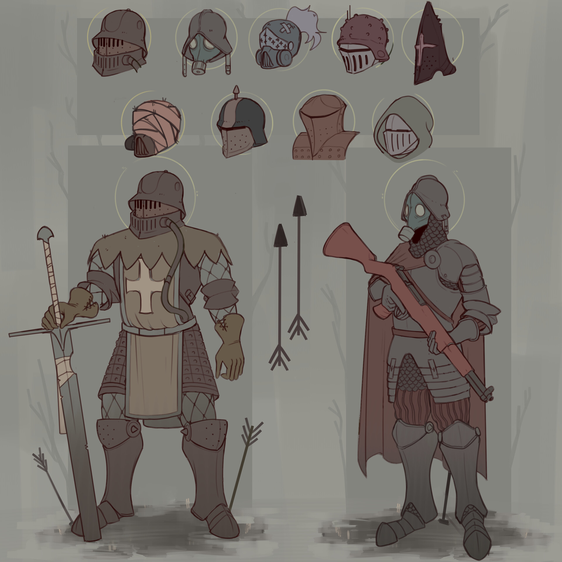 ArtStation - Mediaeval fantasy and ww2 aesthetic crossover