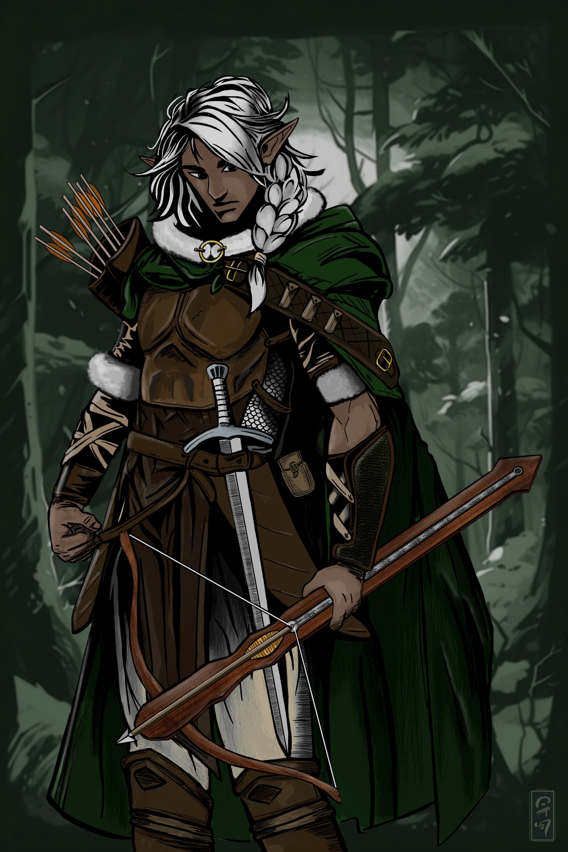 ArtStation - Half-Elf Ranger Commission