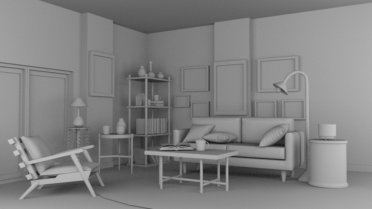 ArtStation - 3D MODERN HOUSE INTERIOR