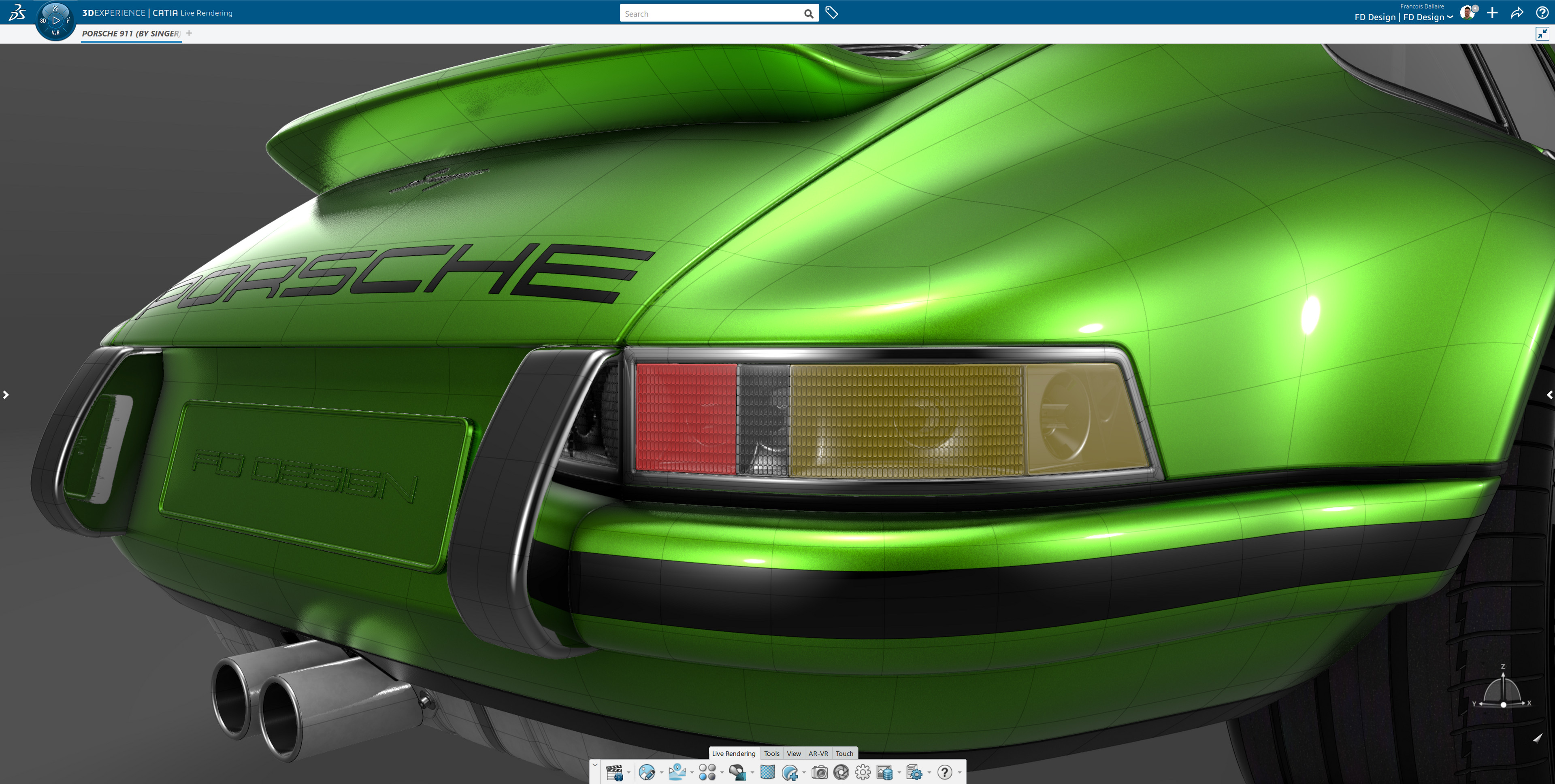 FD Design - Porsche 911 / by SINGER (3DExperience/CATIA) (Clay and Real ...