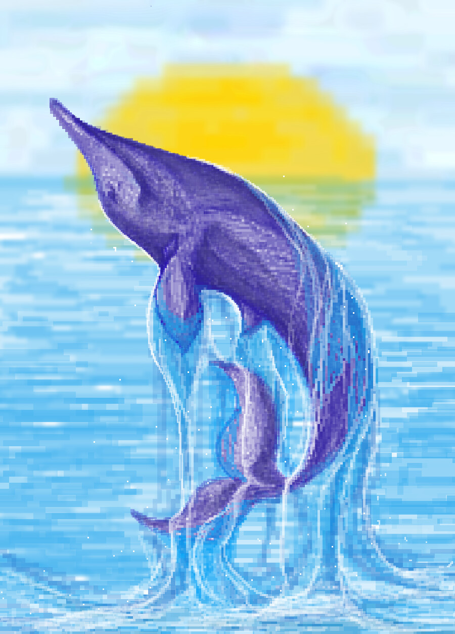 ArtStation - dolphin pixelated :3
