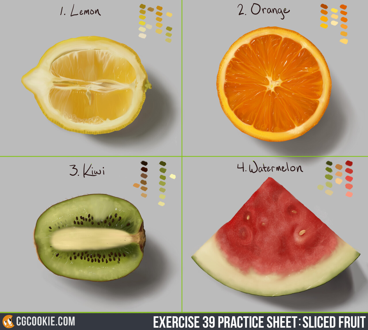 ArtStation - Painting Study of Fruit