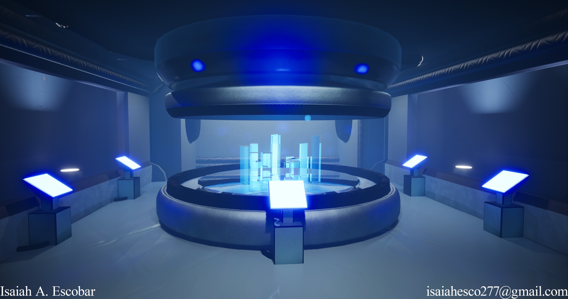 ArtStation - Sci-Fi Holo Room - Environment Art