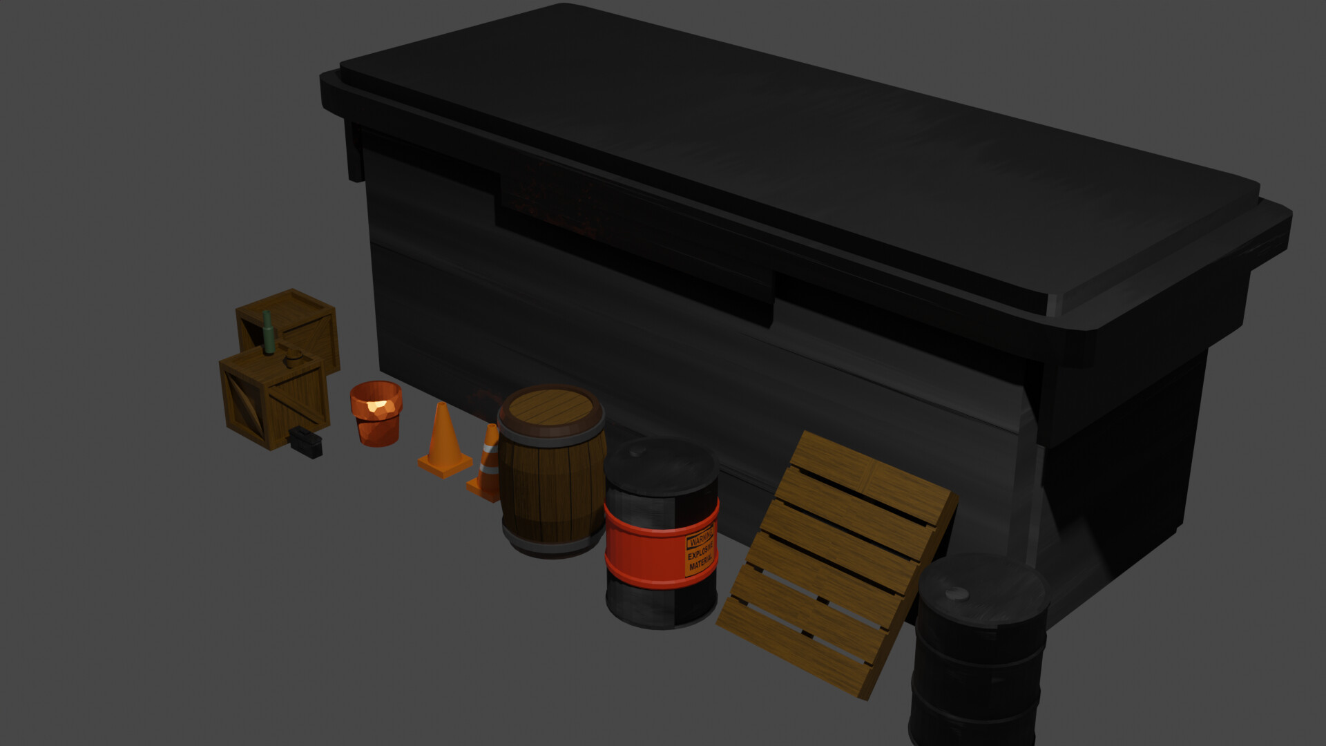 ArtStation - crates and barrels