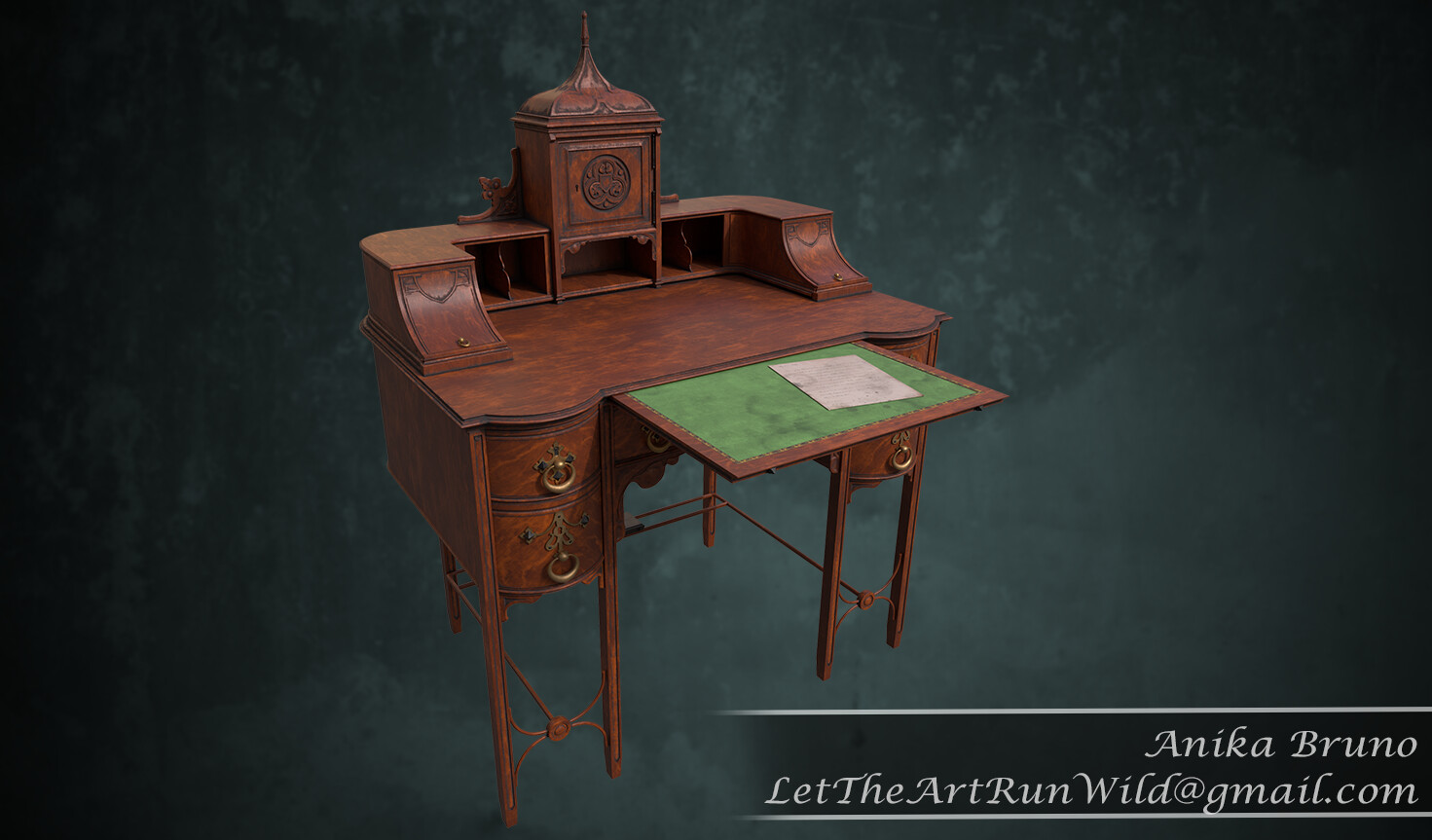 ArtStation - Victorian Writing Desk