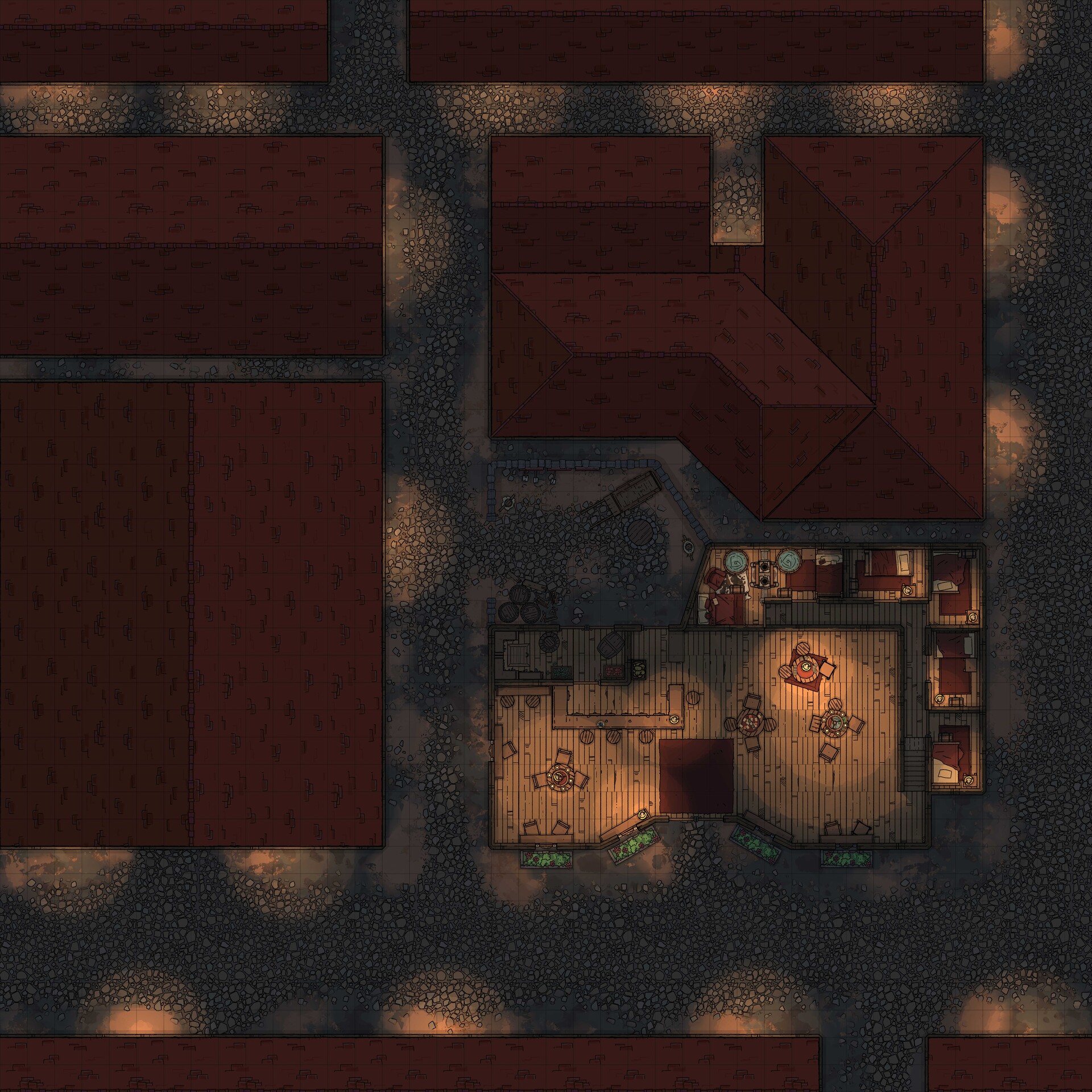 ArtStation - Red Crow Inn Battlemap