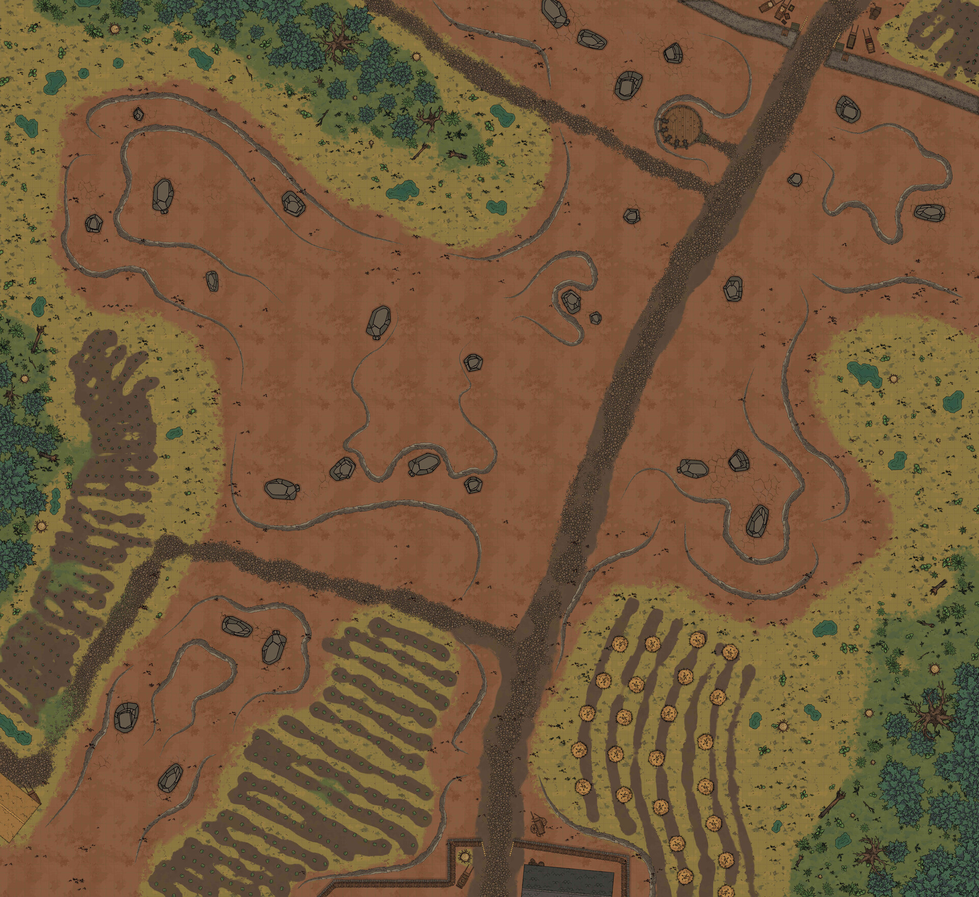 ArtStation - Outskirts of a Town Battlemap