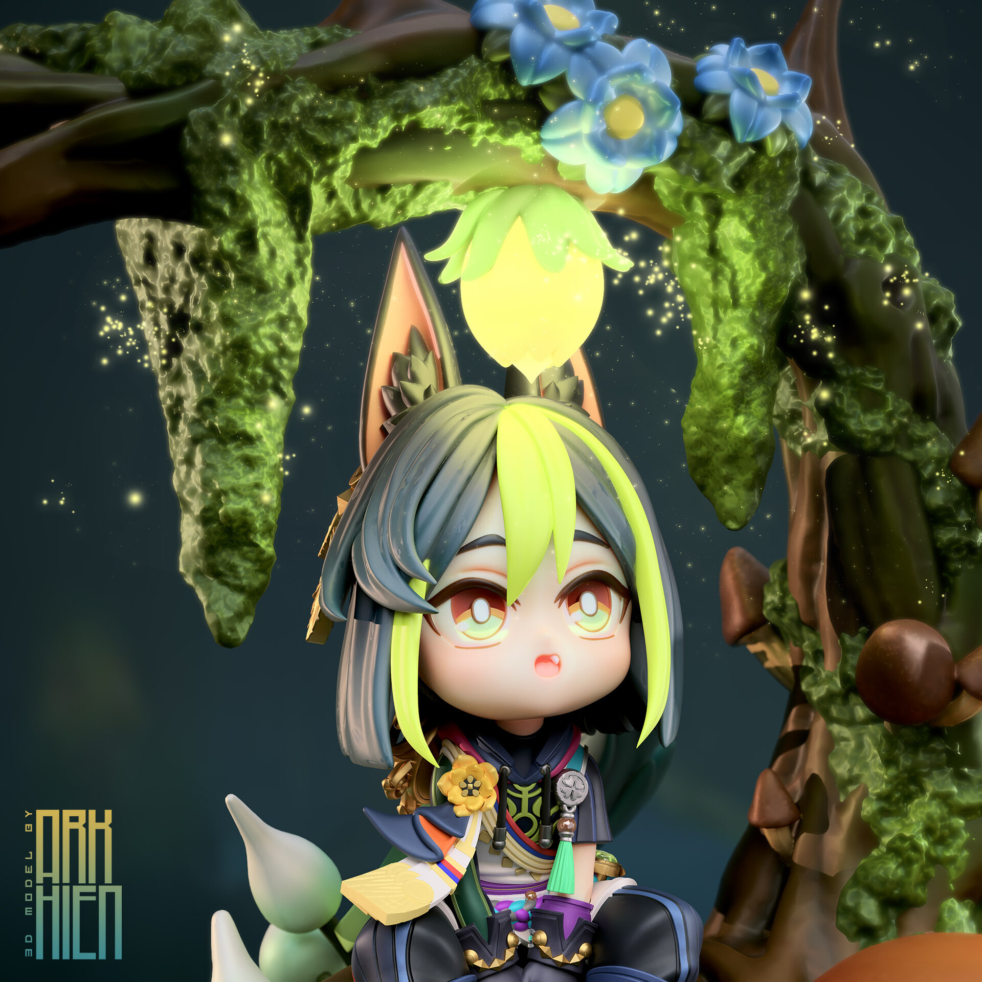 ArtStation - Genshin Impact - Tighnari Chibi