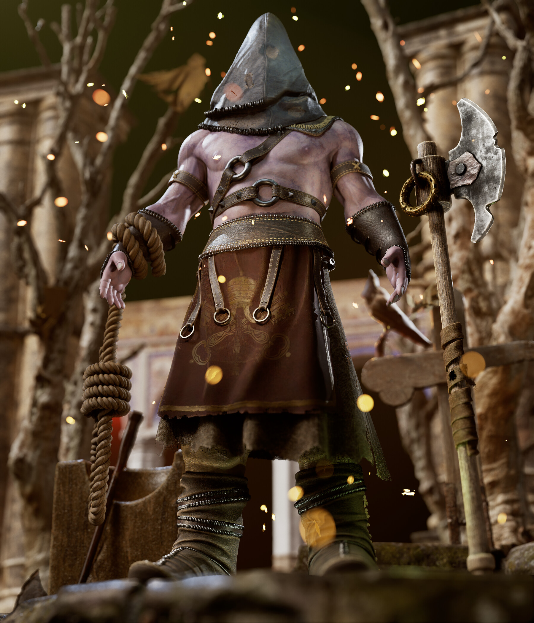 Medieval Executioner Drawing