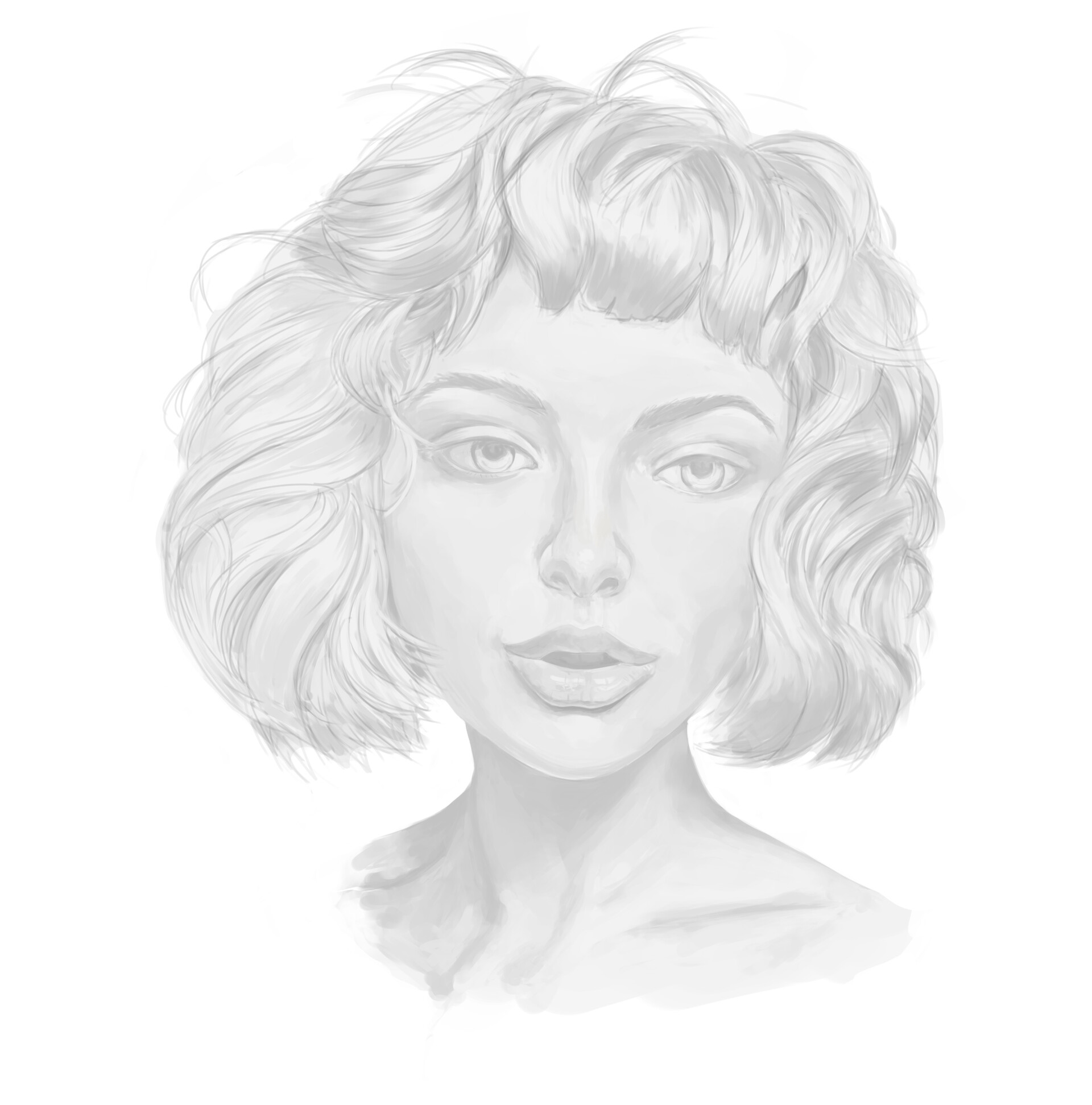 ArtStation - Portrait greyscale