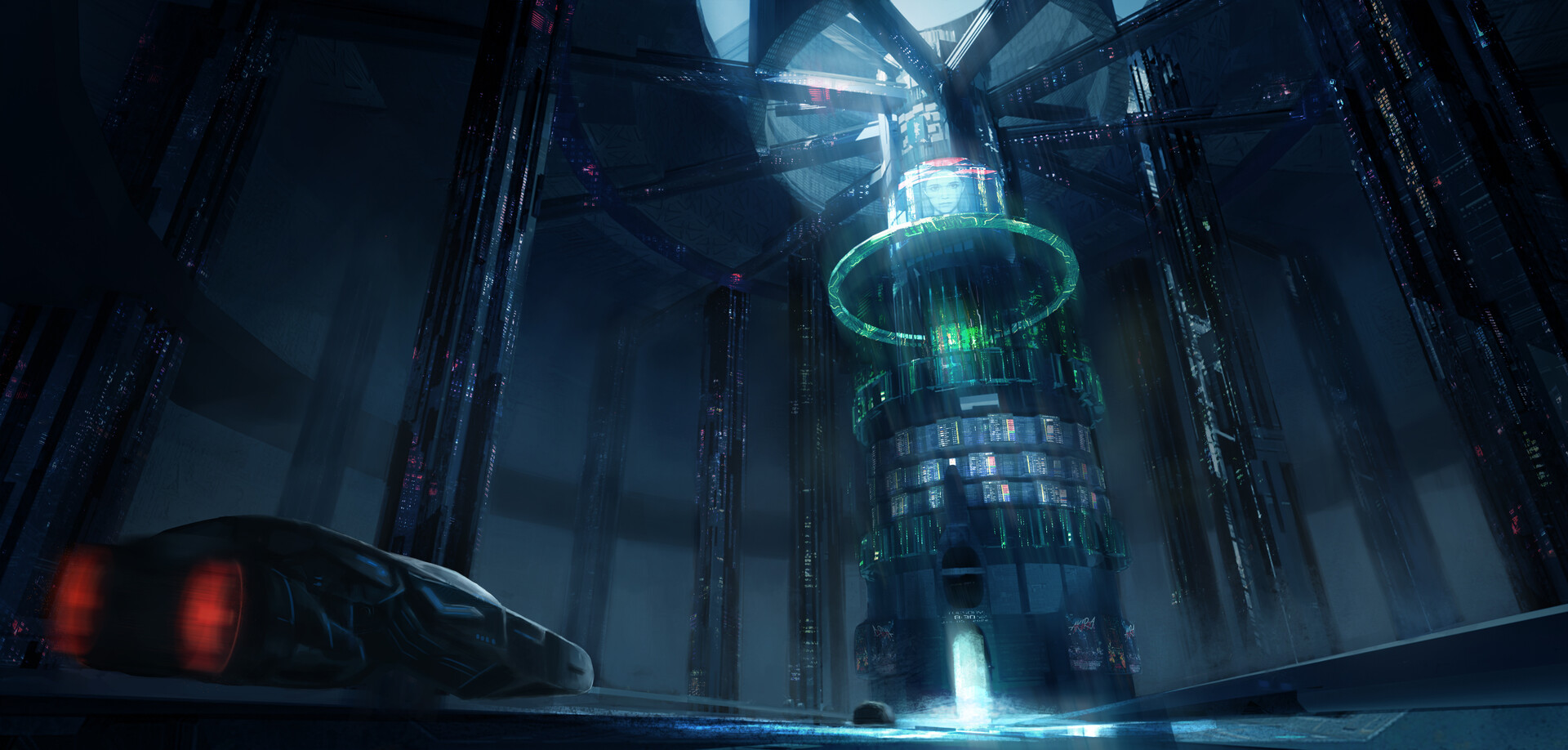 ArtStation - Transfer Station (Cyberpunk)