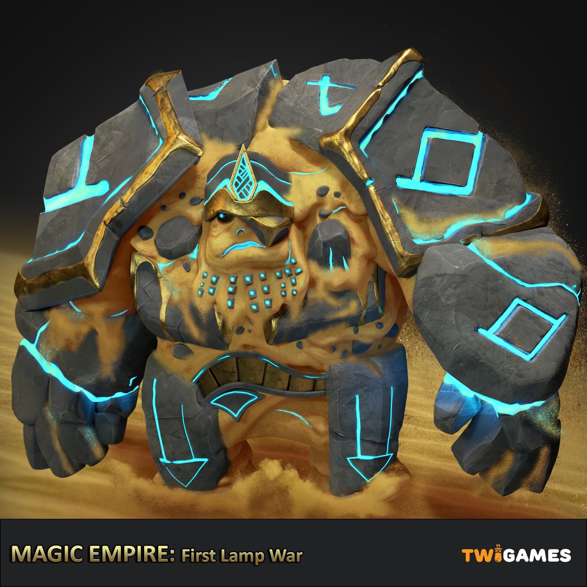 ArtStation - Sand golem warrior level 4-5