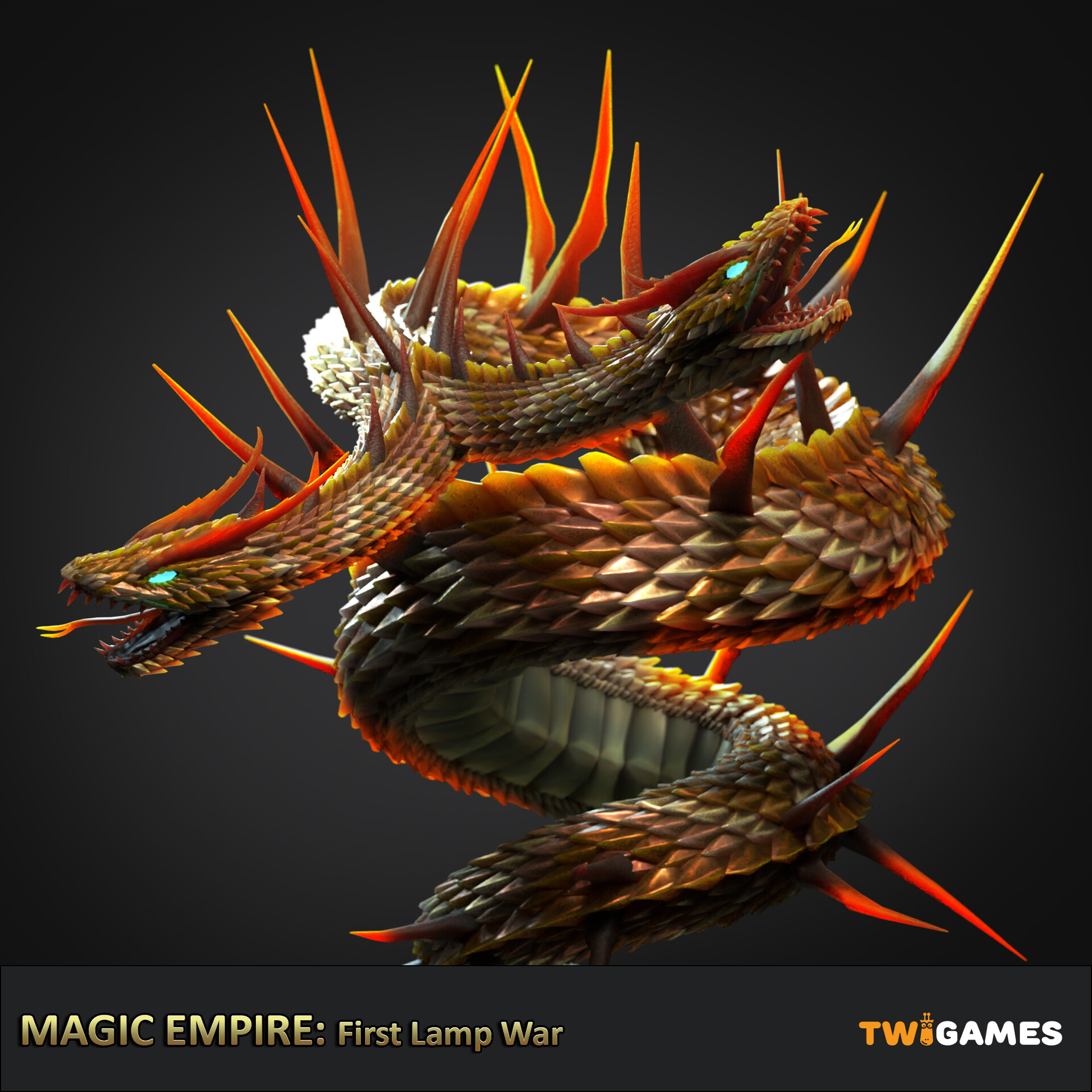 ArtStation - Two-headed snake-Falak