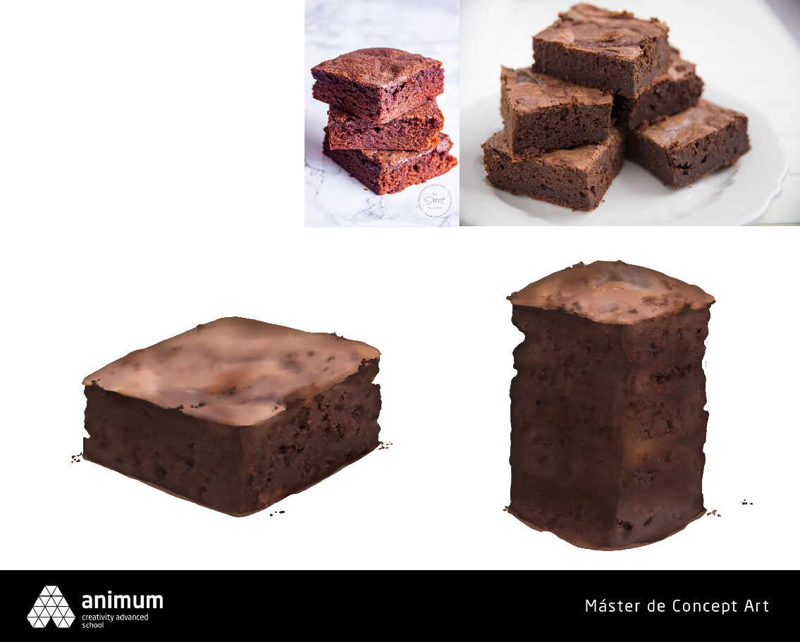 ArtStation - Color and texture of a brownie