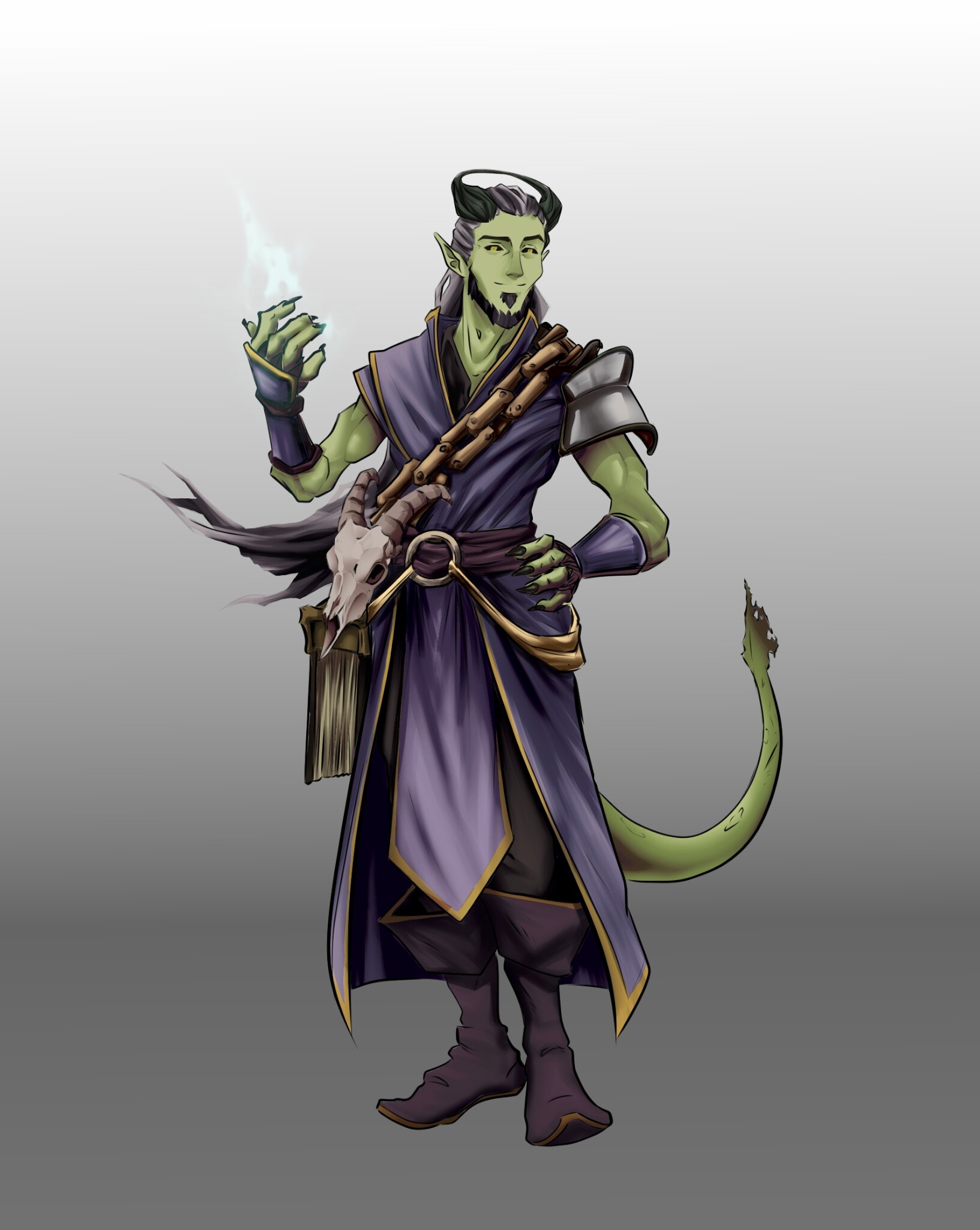 ArtStation - Tiefling Necromancer - DnD 5E
