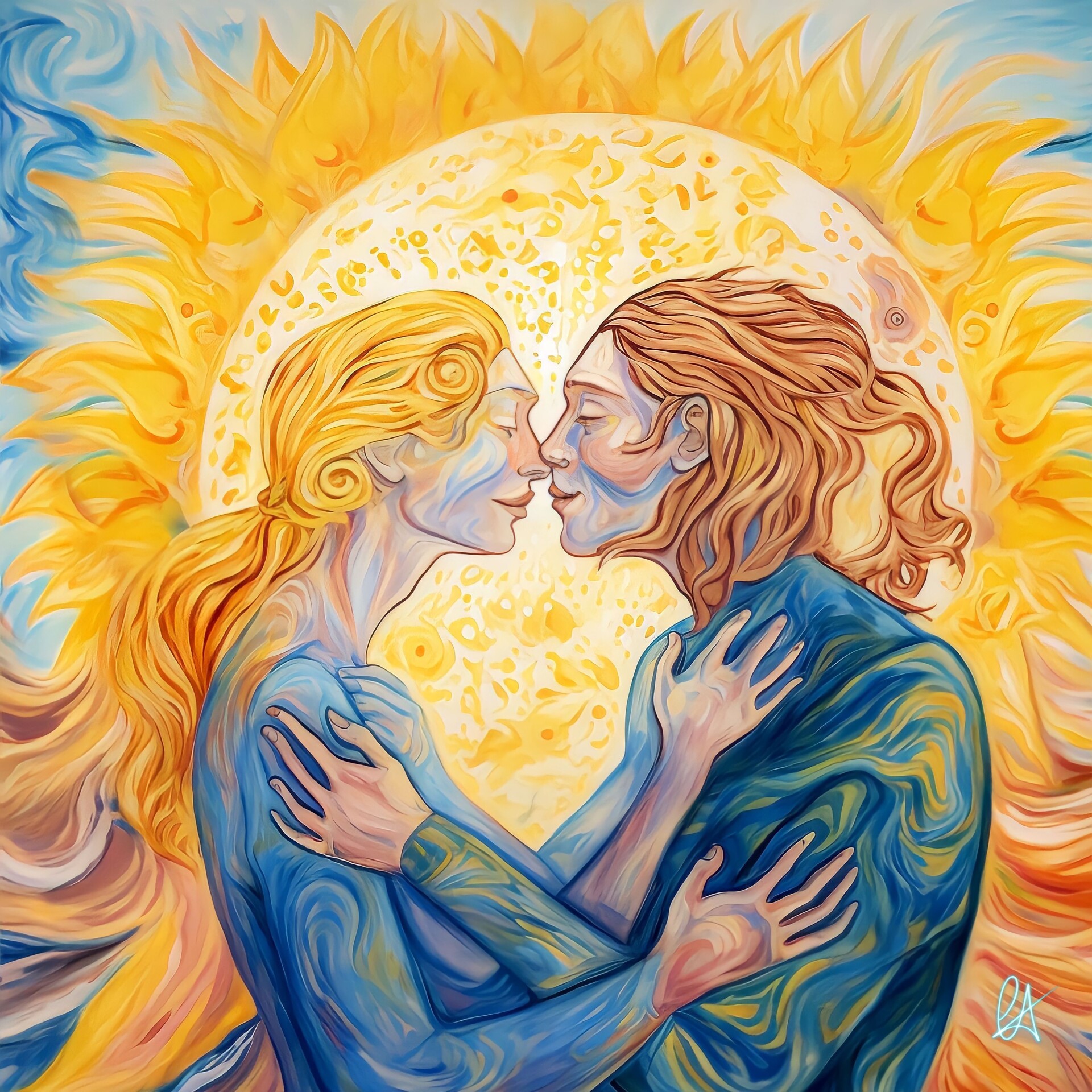 ArtStation - Moon and sun fusioning 🤍